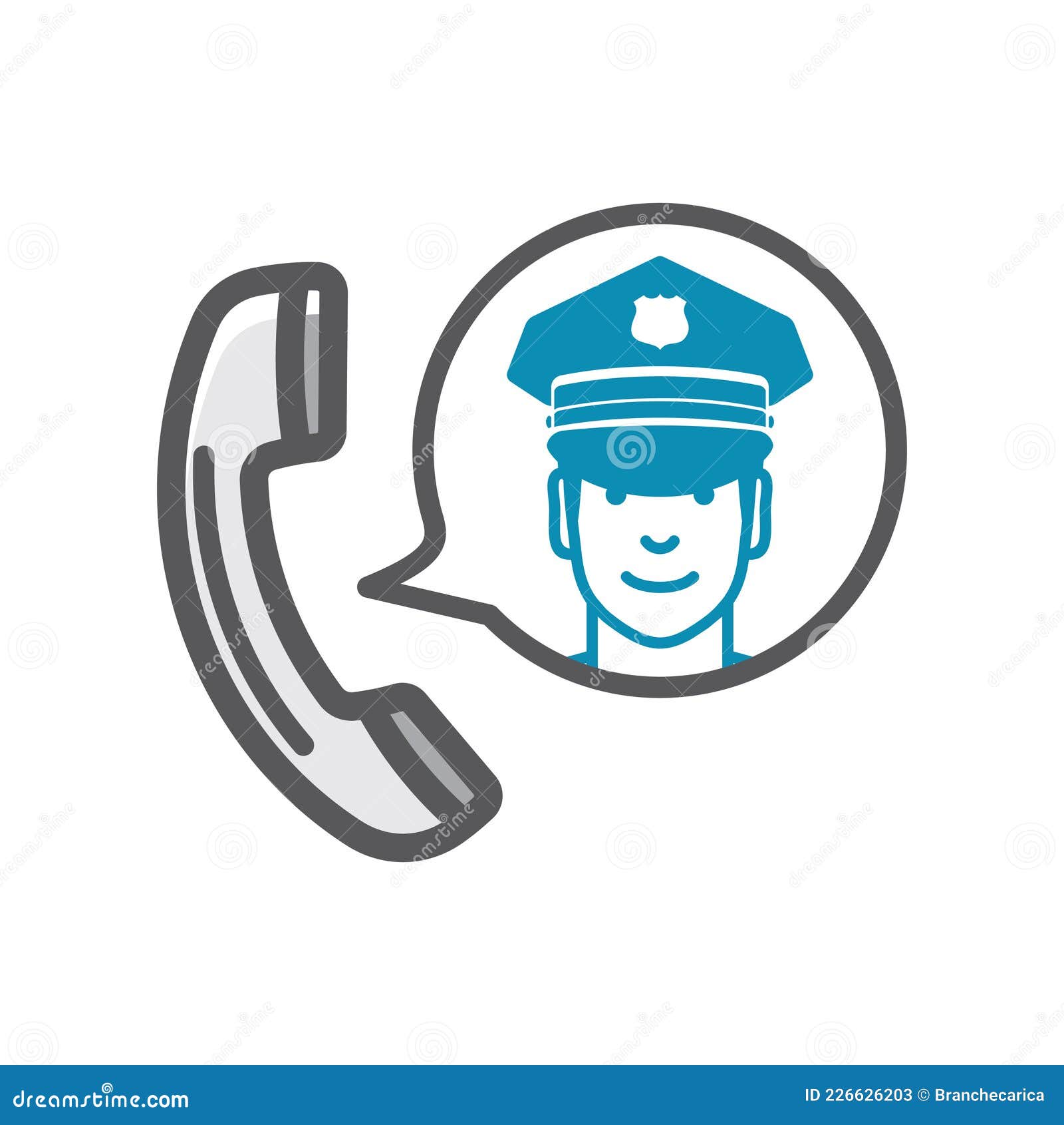 Emergency call sign stock vector. Illustration of police - 226626203