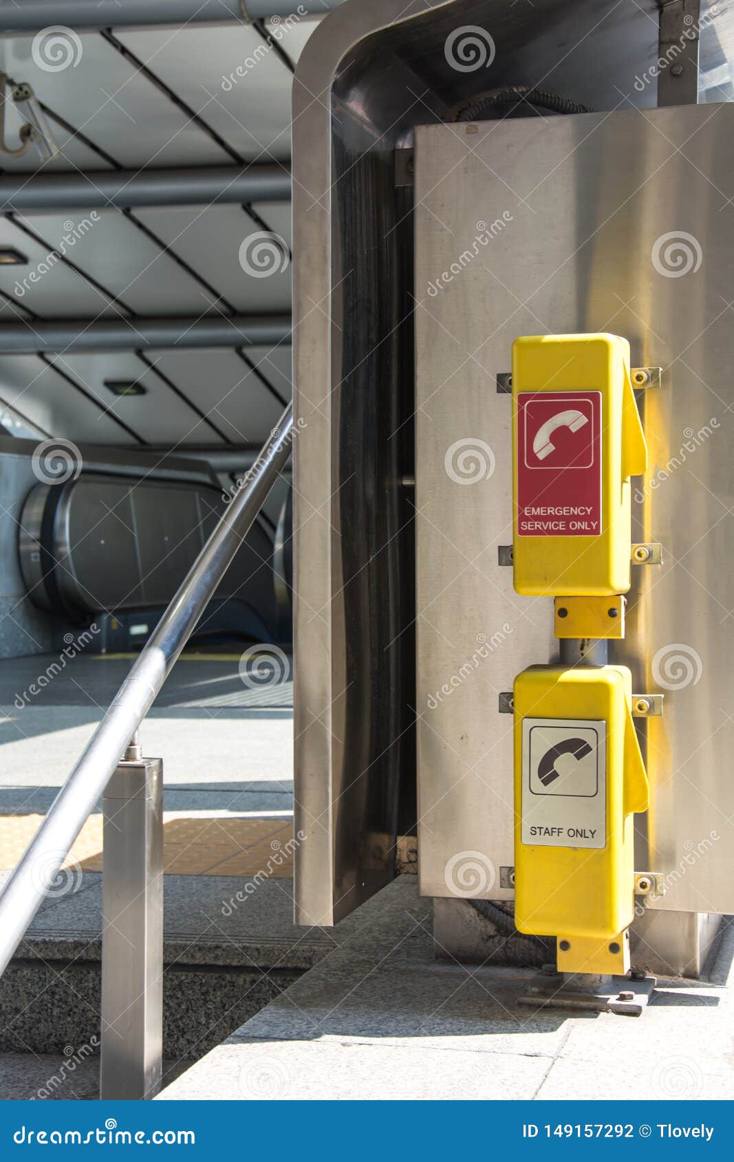 Emergency Call in the Subway Station Area Stock Photo - Image of help ...