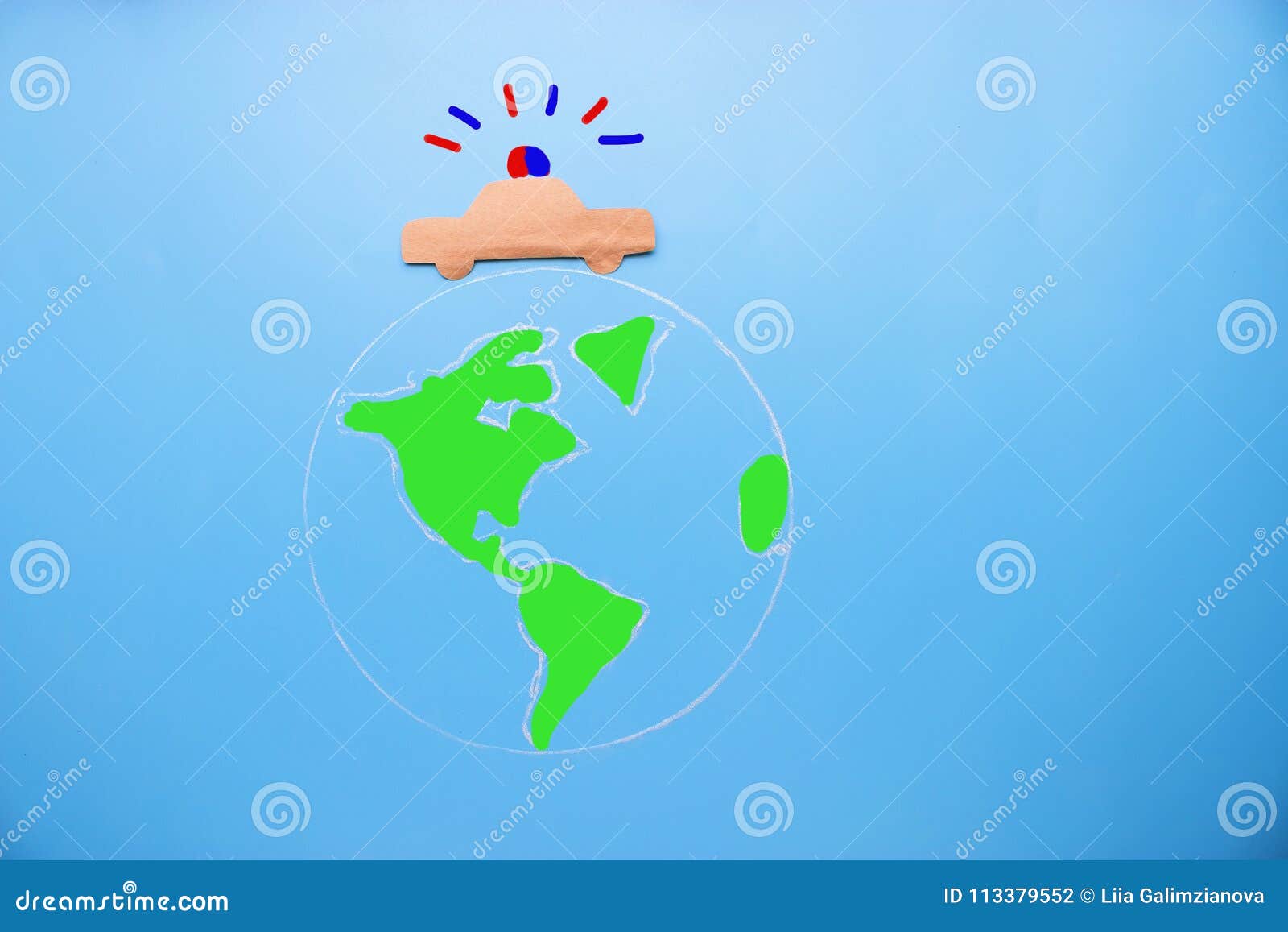 Emergency Car on the World Map Stock Photo - Image of colour, fire ...