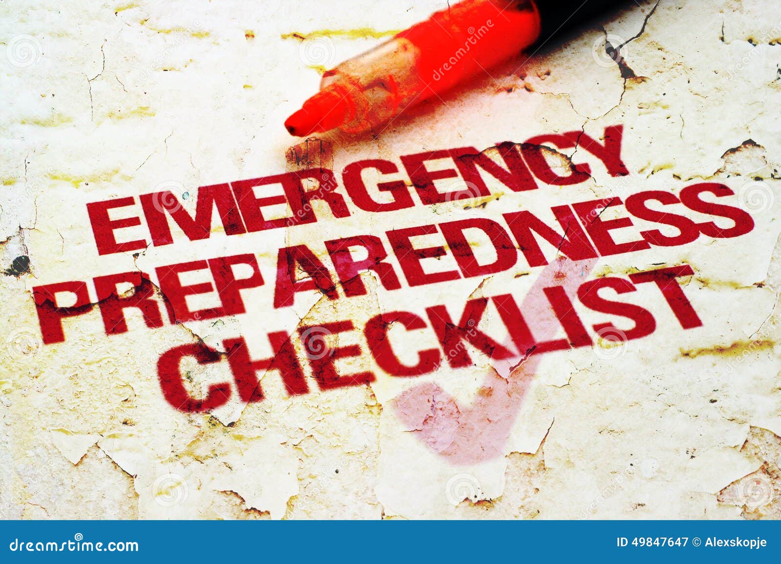 Emergency checklist stock image. Image of technology - 49847647