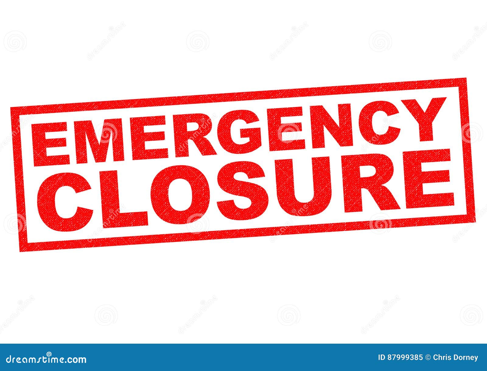 EMERGENCY CLOSURE stock illustration. Illustration of risk - 87999385
