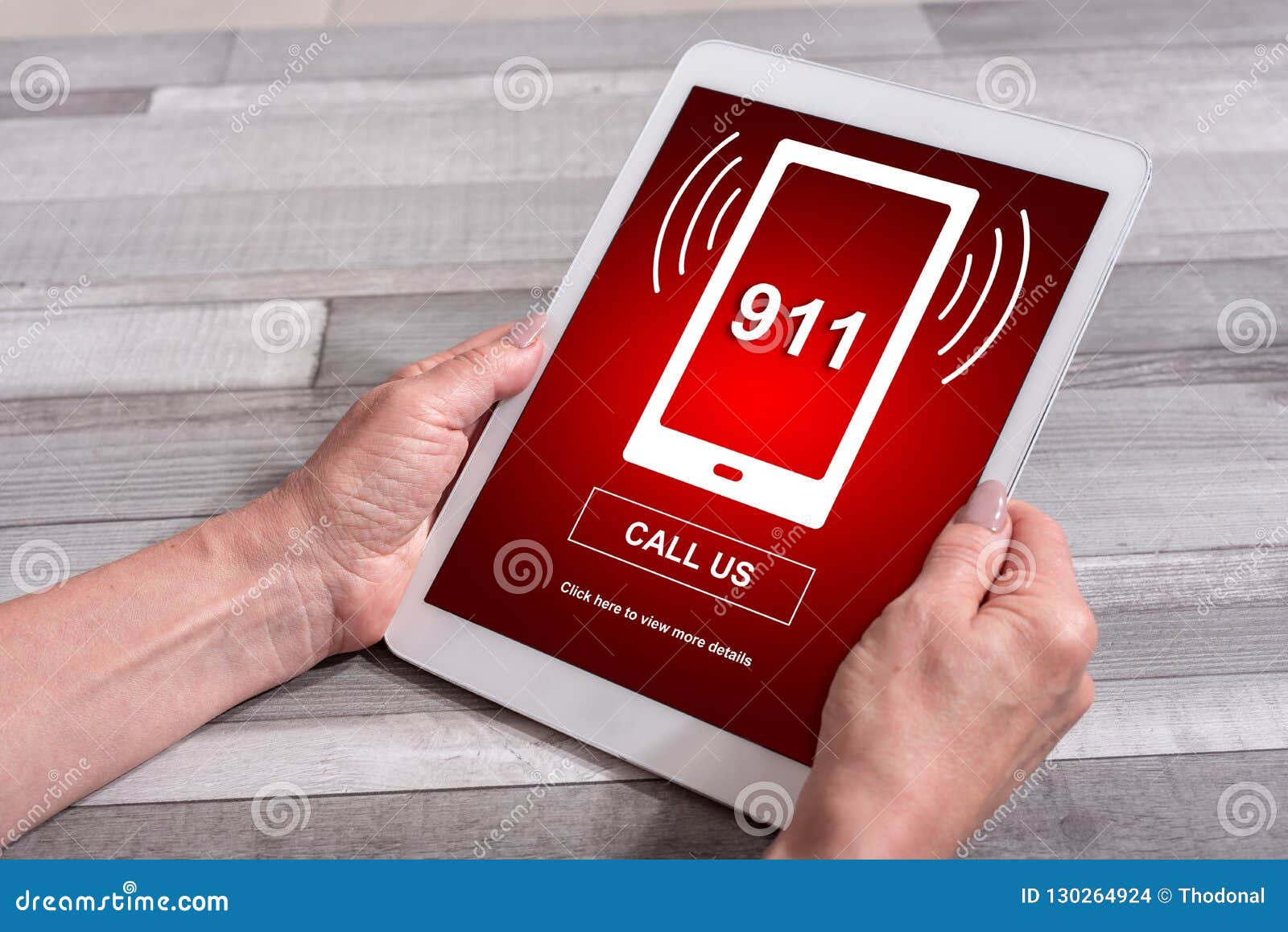Emergency Concept on a Tablet Stock Photo - Image of contact ...