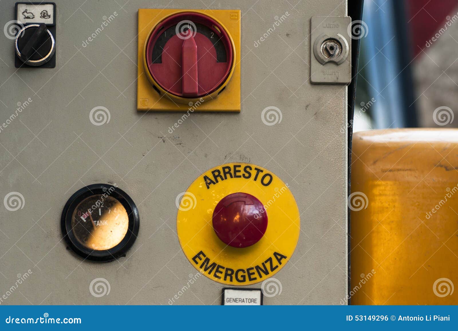 Emergency Controls of a Forklift Stock Photo - Image of urgency, handle ...