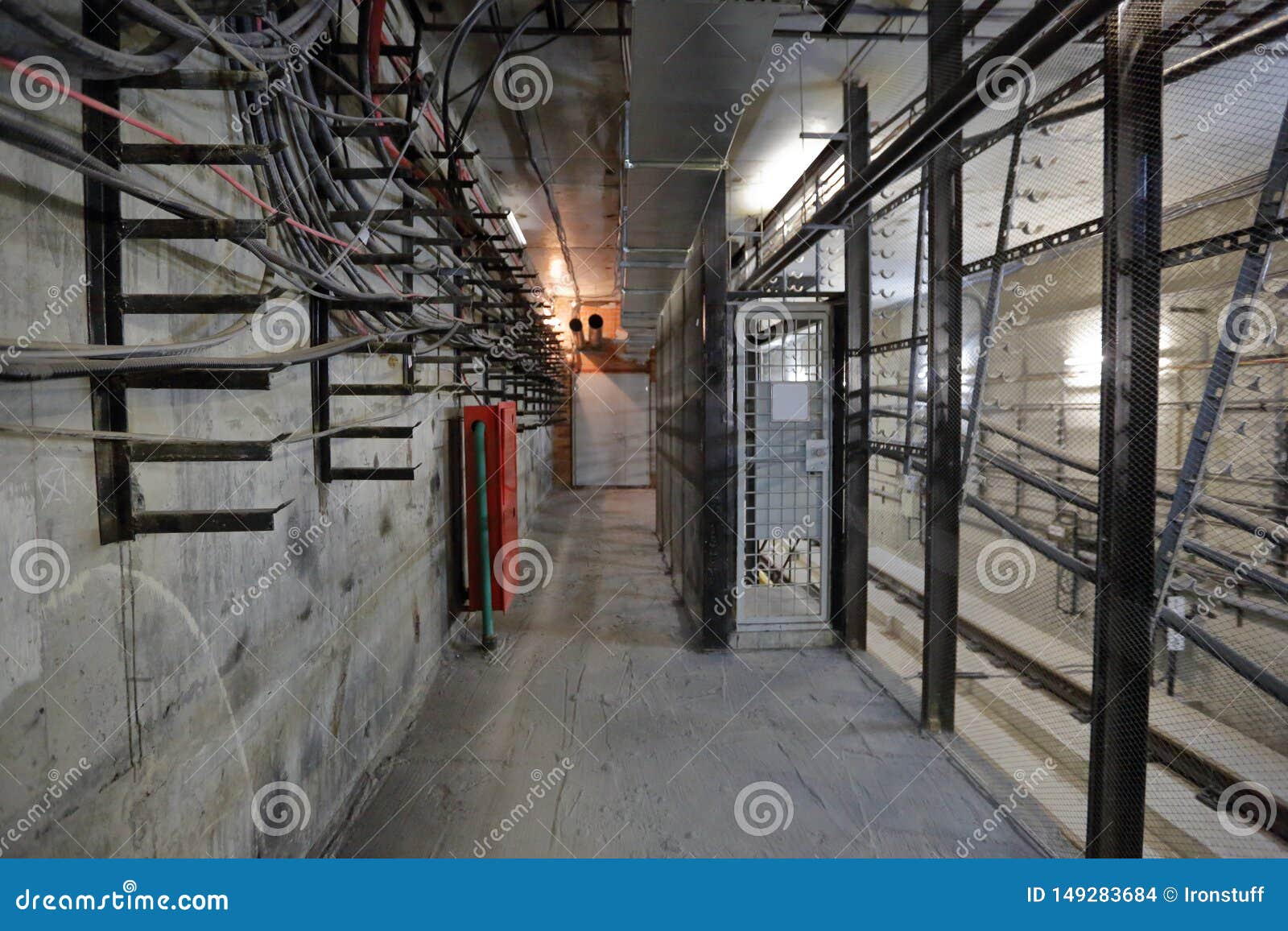 Emergency Corridor in the Tunnel Stock Photo - Image of dark ...