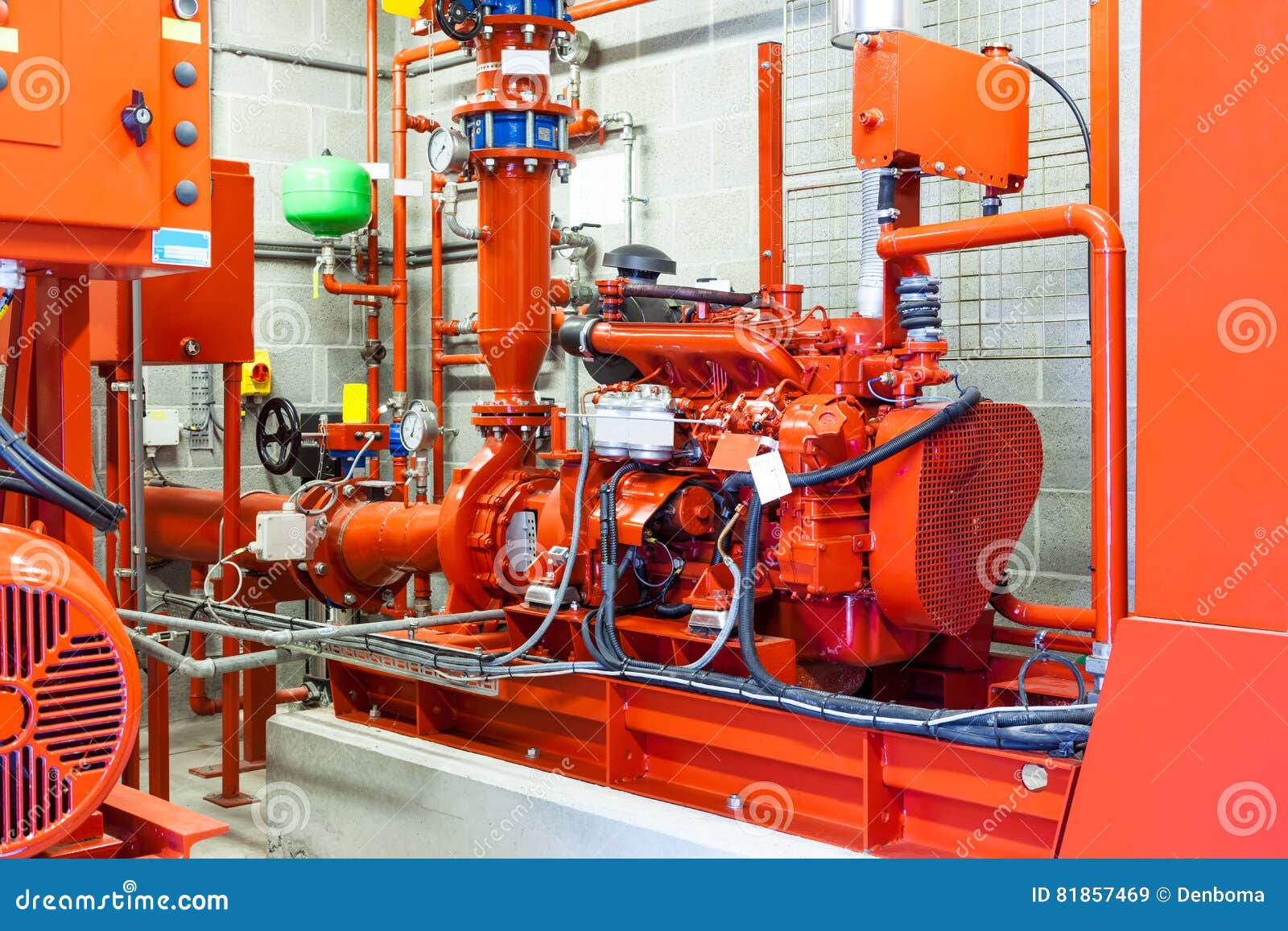 Emergency diesel generator stock image. Image of equipment - 81857469