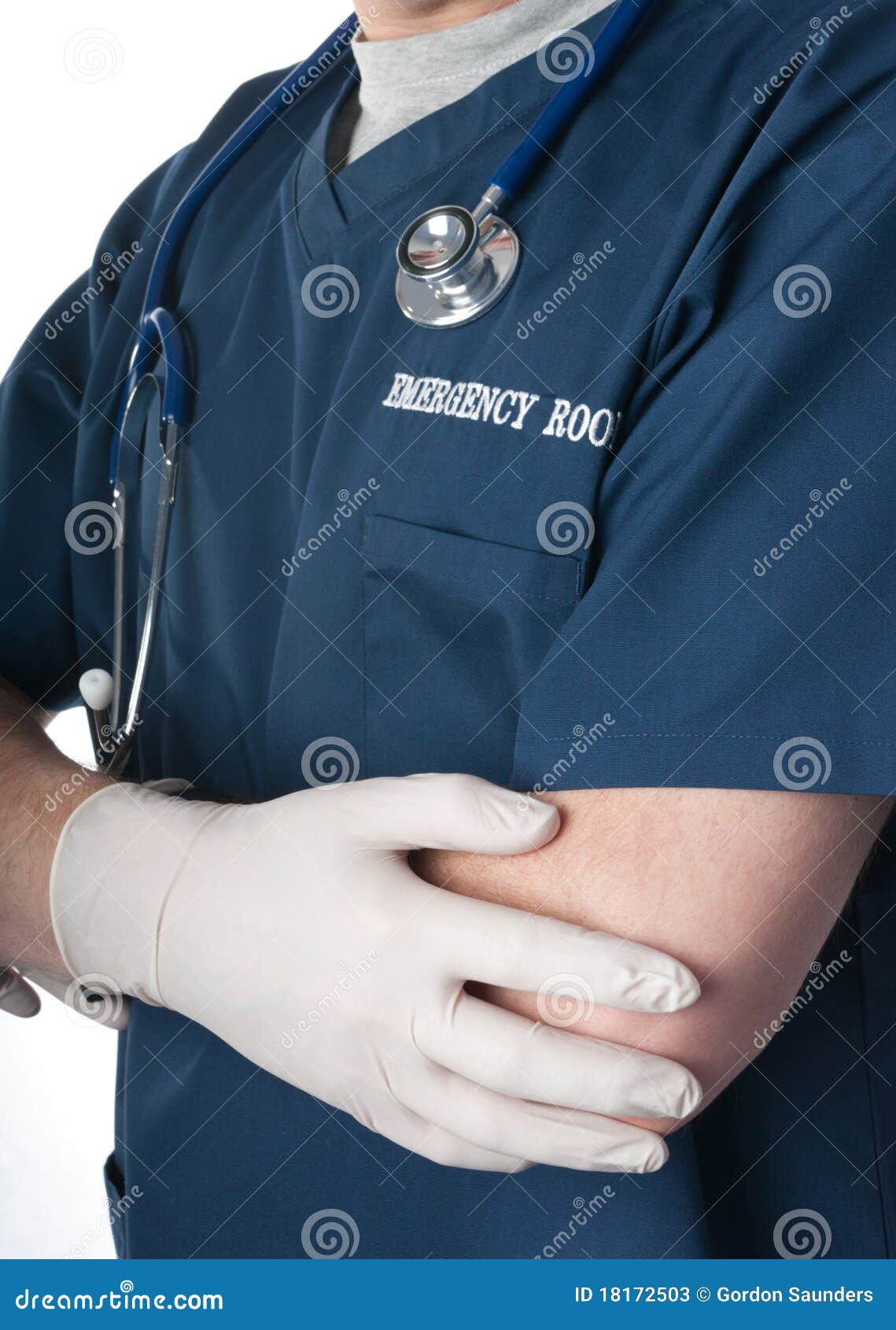 Emergency Doctor or Nurse with Stethoscope Stock Image - Image of room ...