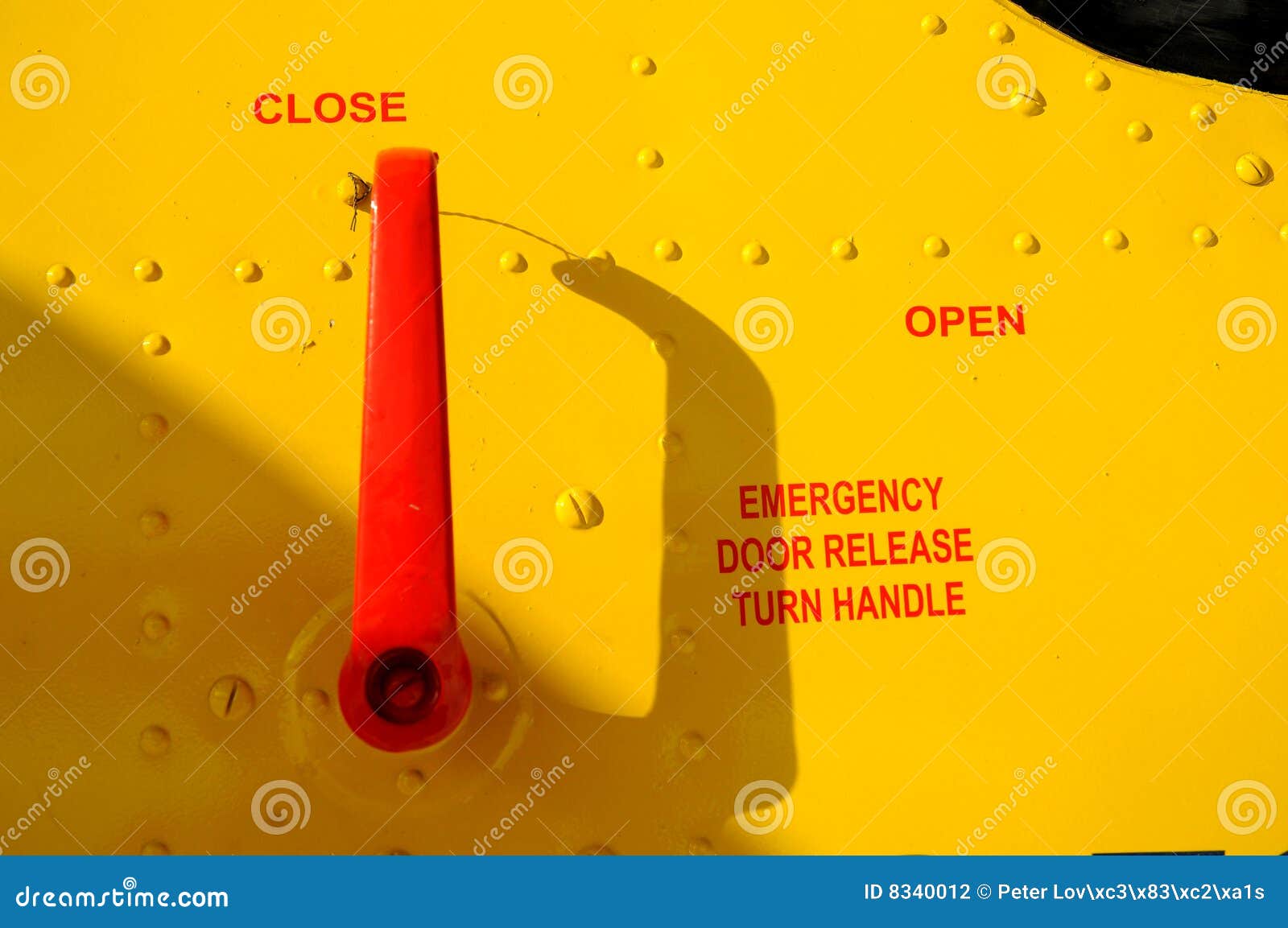 Emergency door stock photo. Image of aircraft, exit, alarm - 8340012