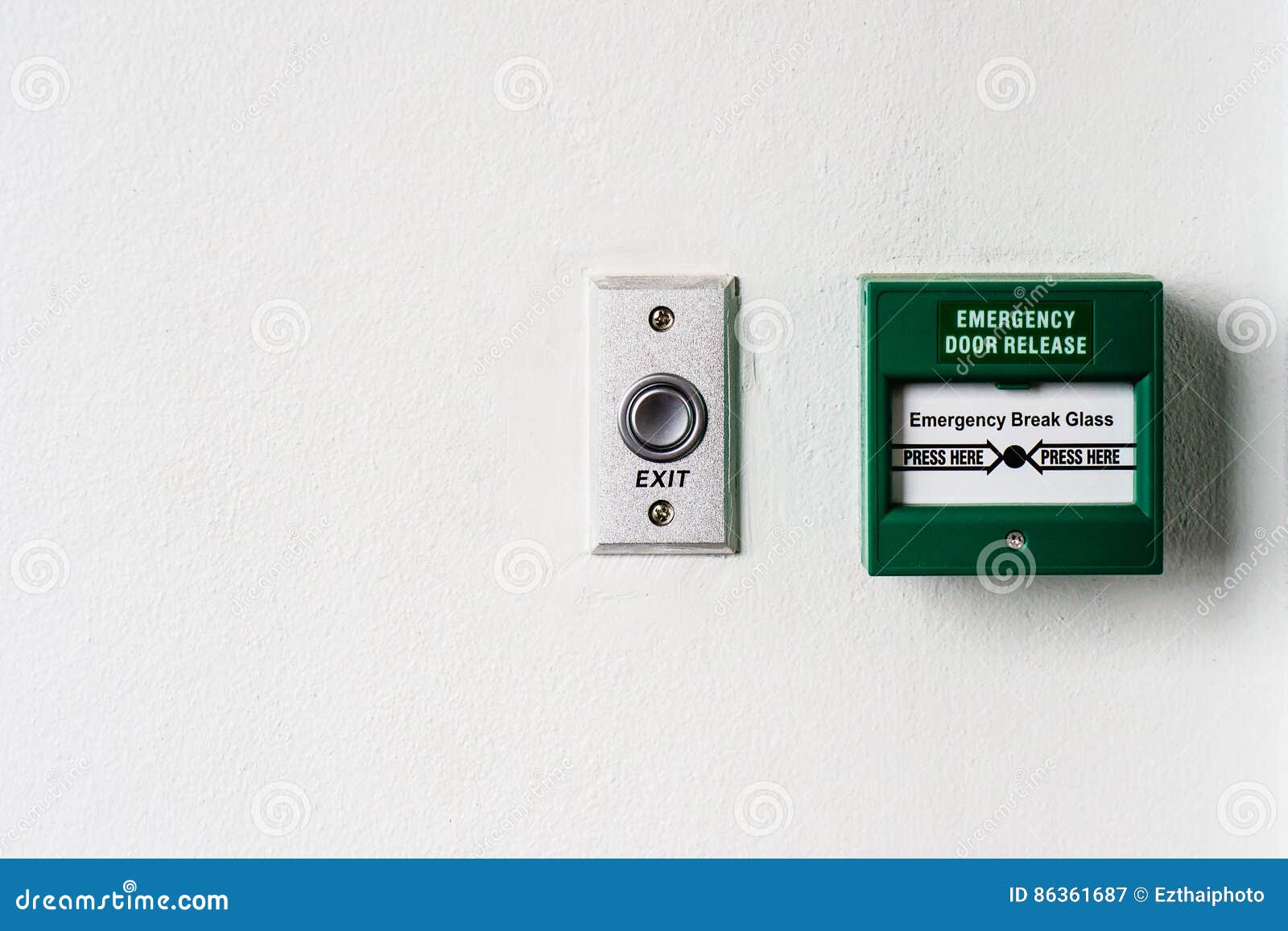 Emergency Door Release Break Point and Door Exit Button Stock Image ... Emergency Door Release Break Point and Door Exit Button Stock Image ...