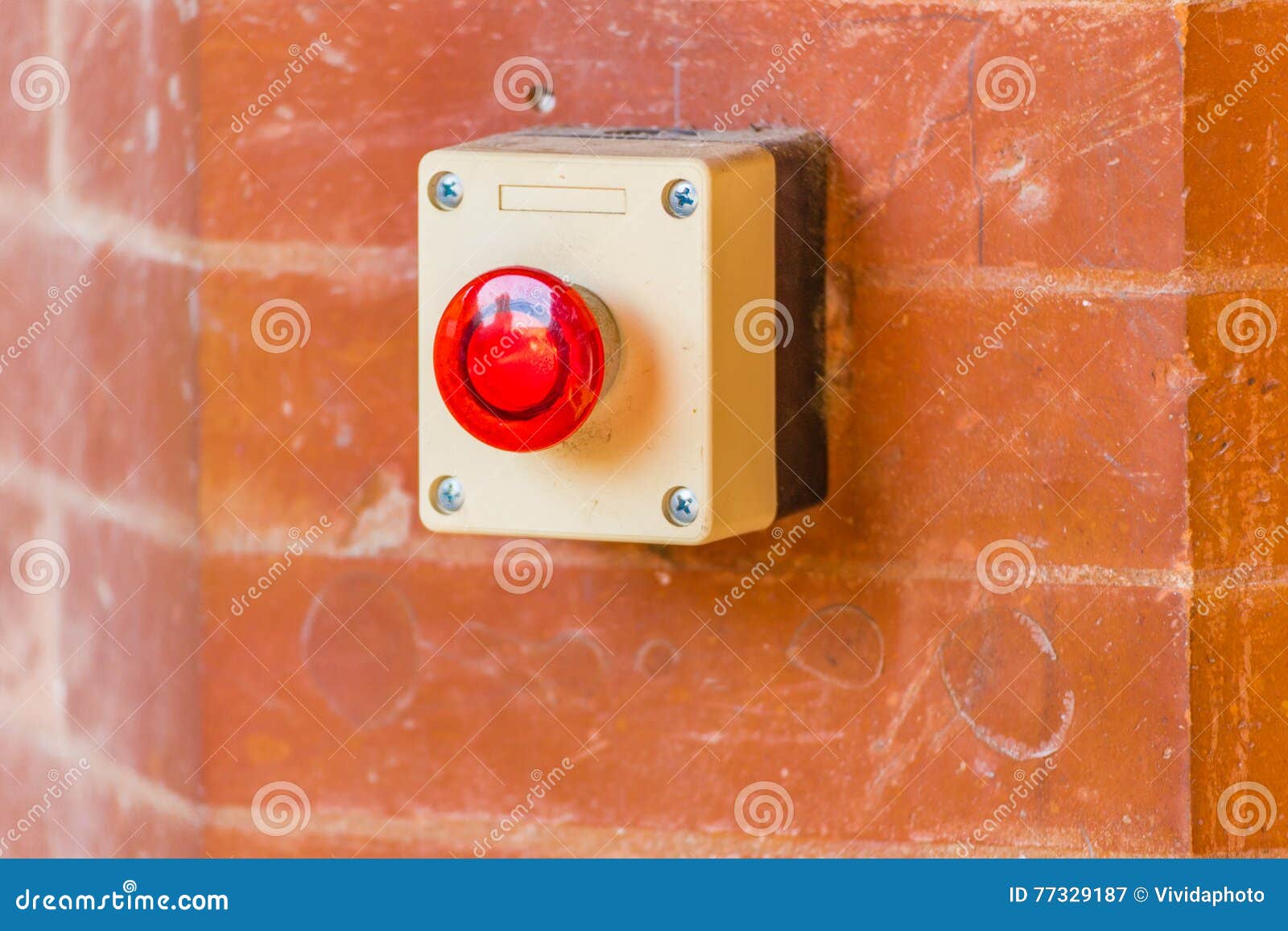 Emergency Door Release Red Button Stock Image - Image of door, button ...