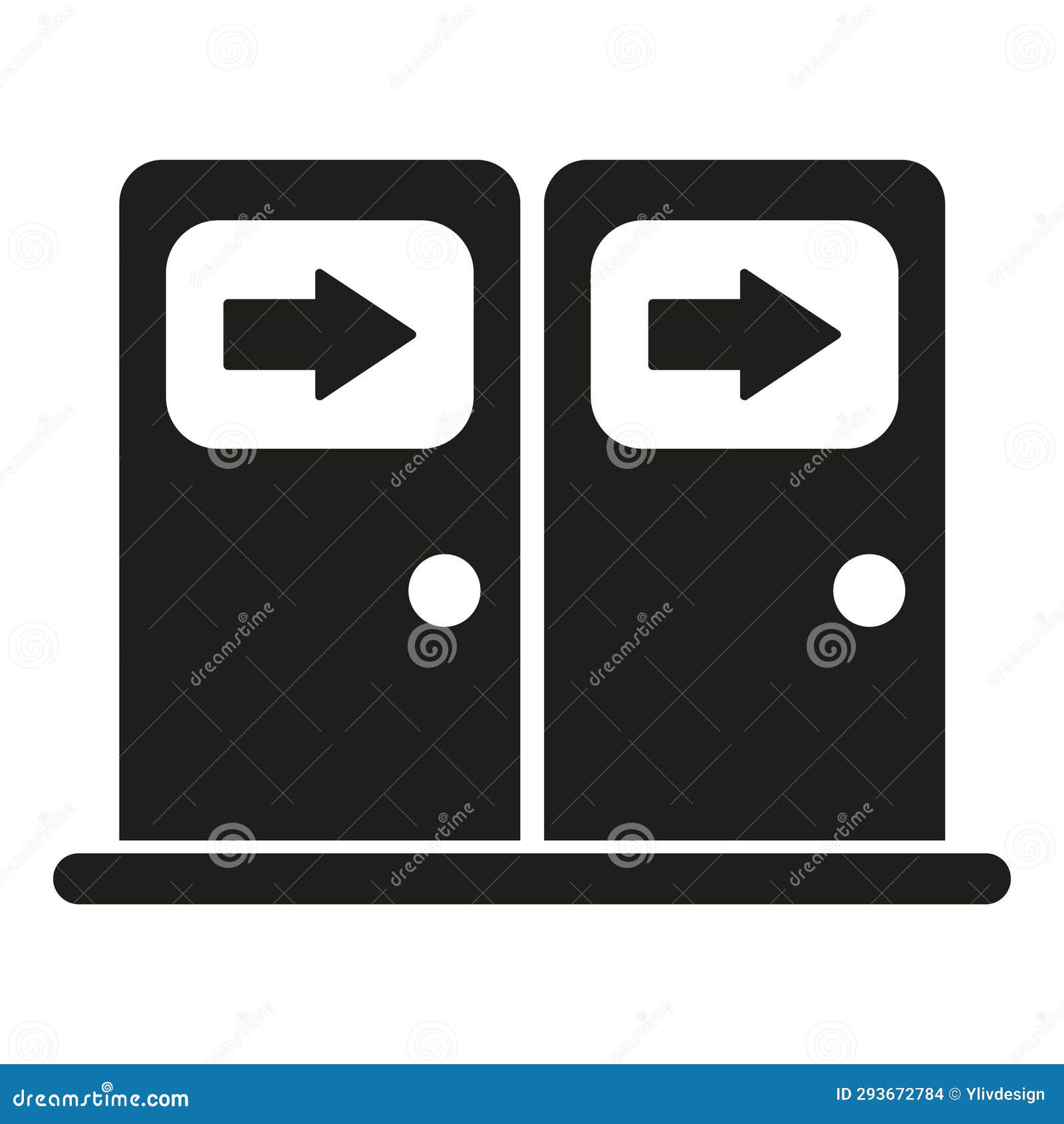 Emergency Doors Icon Simple Vector. Gate Hand Stock Illustration ...
