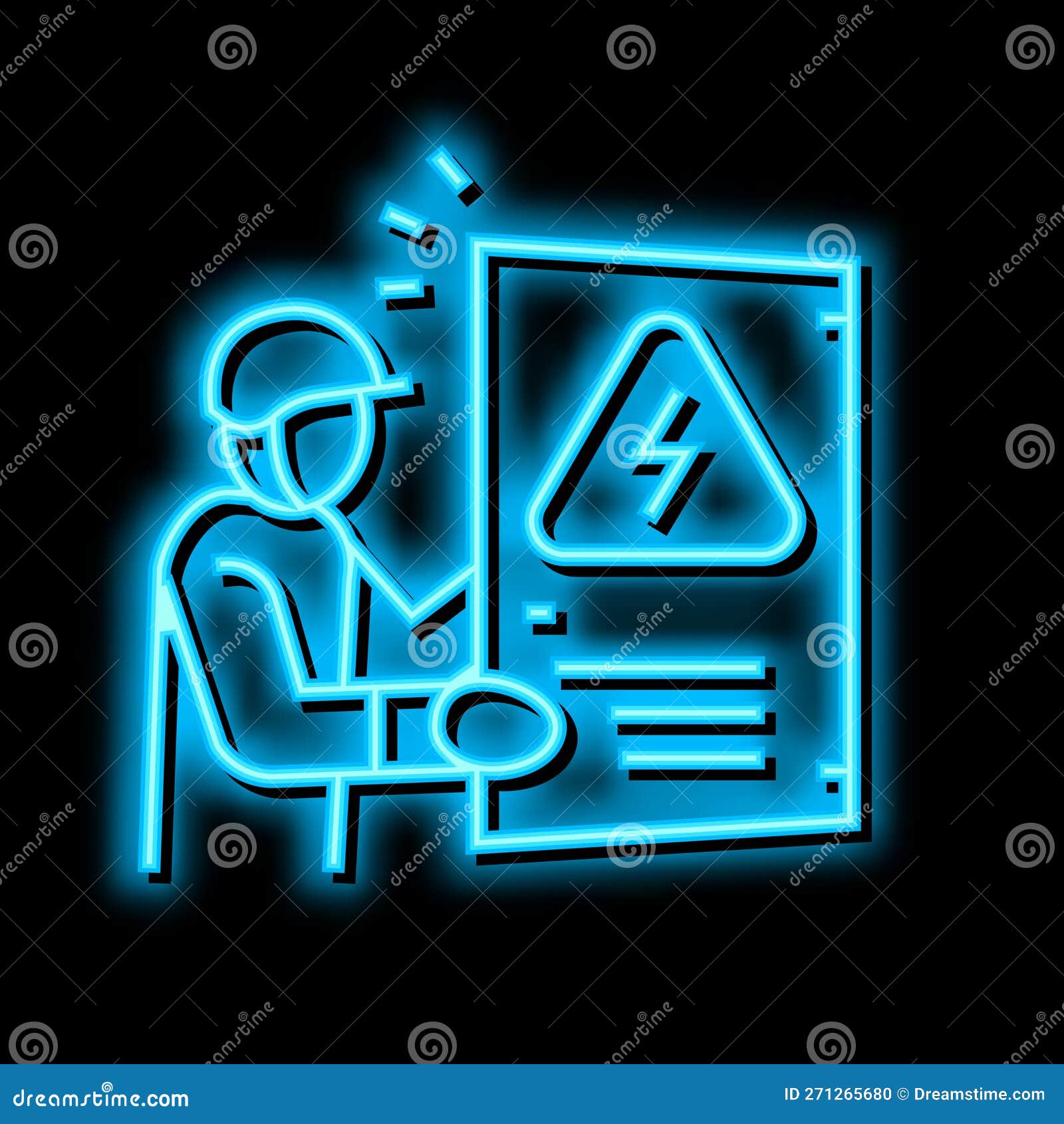 Emergency Electricians Neon Glow Icon Illustration Stock Vector ...
