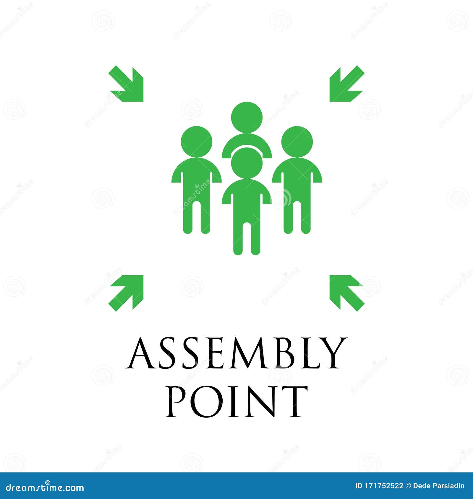 Emergency Evacuation Assembly Point Sign, Gathering Point Signboard ...