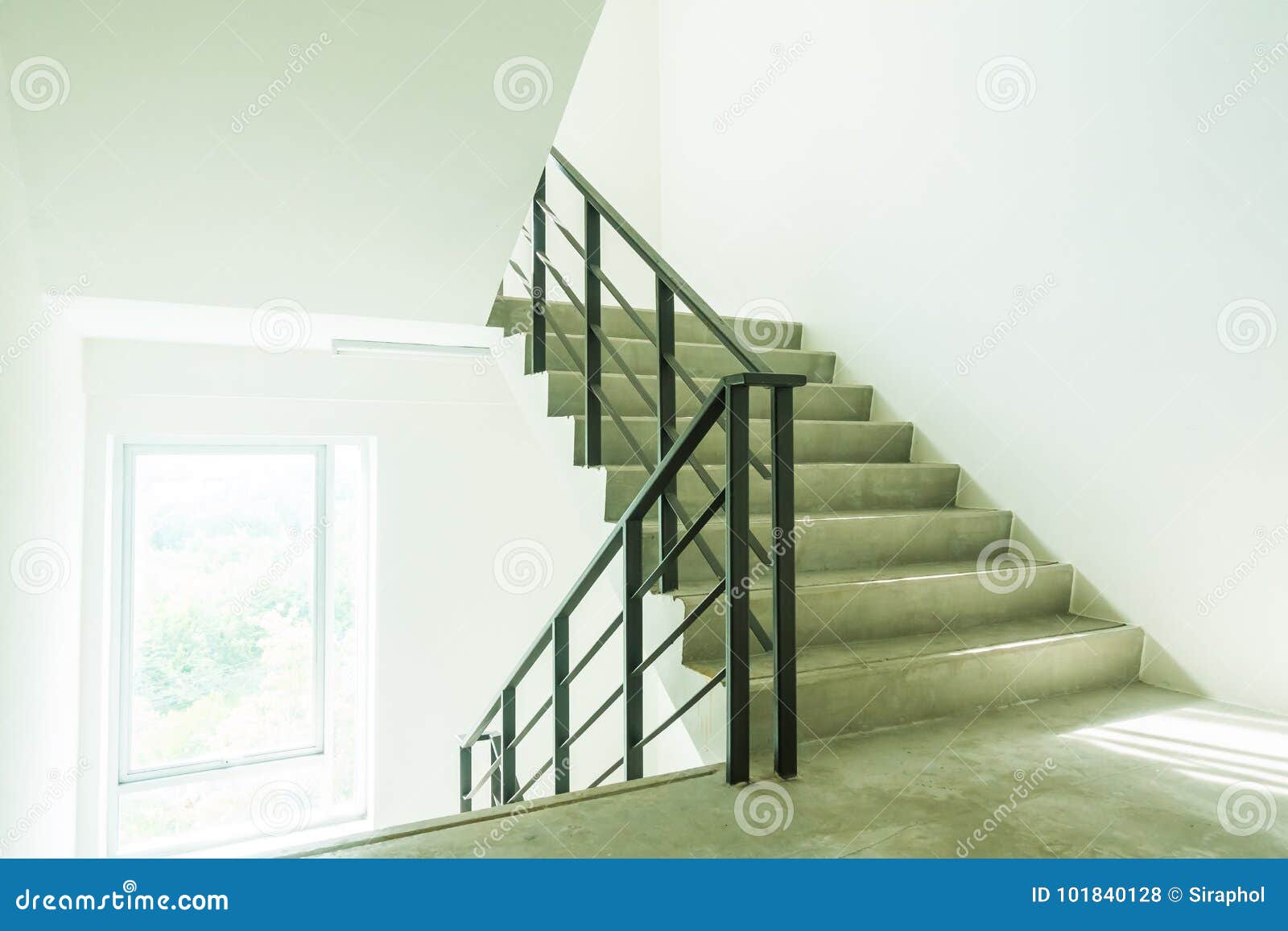 Emergency and Evacuation Exit Stair Stock Photo - Image of office ...