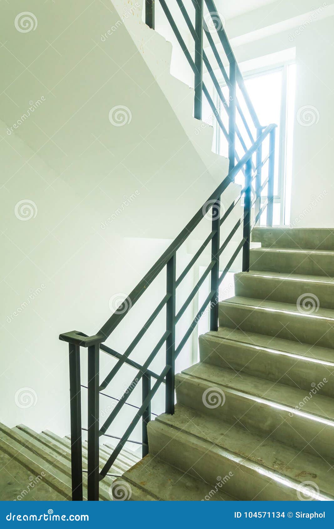 Emergency and Evacuation Exit Stair Stock Photo - Image of fire, exit ...