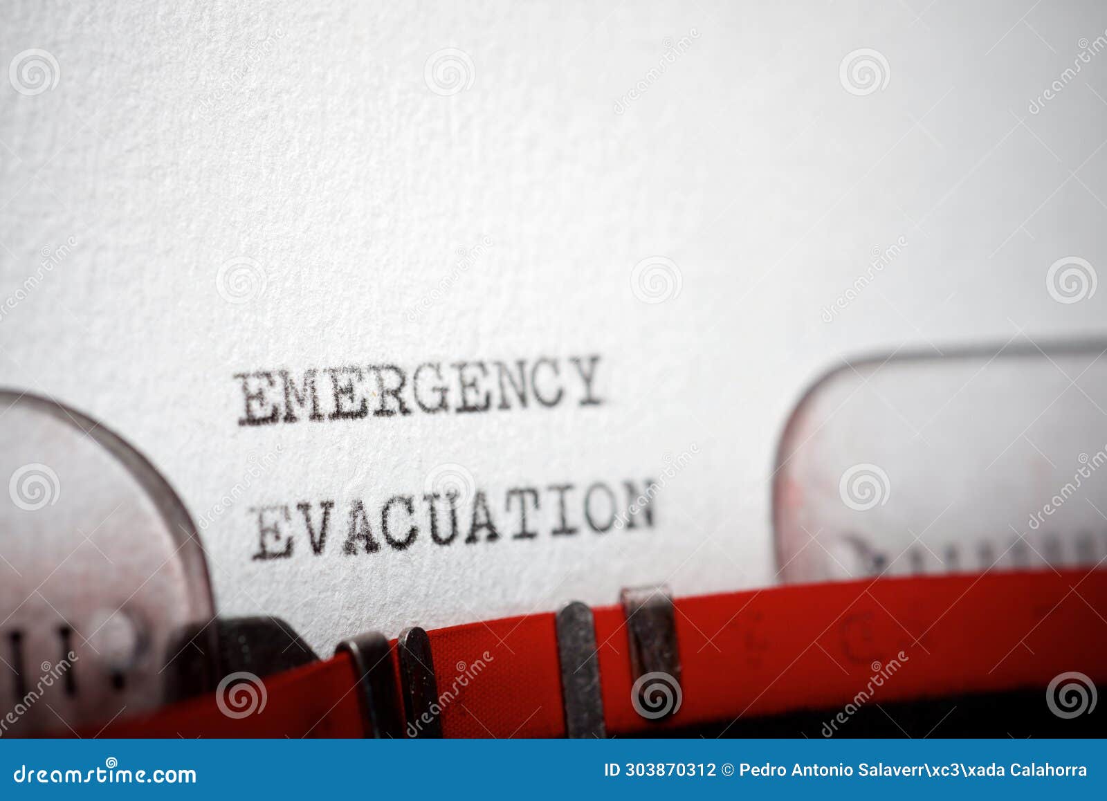 Emergency Evacuation Phrase Stock Photo - Image of problem, concept ...