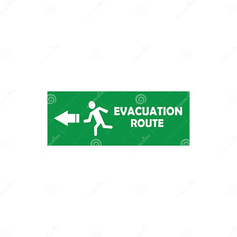 Emergency Evacuation Route Icon Stock Vector - Illustration of away ...
