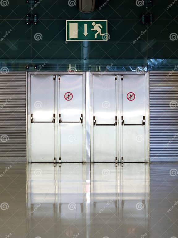 Emergency exit stock photo. Image of open, lighted, isolated - 1668292