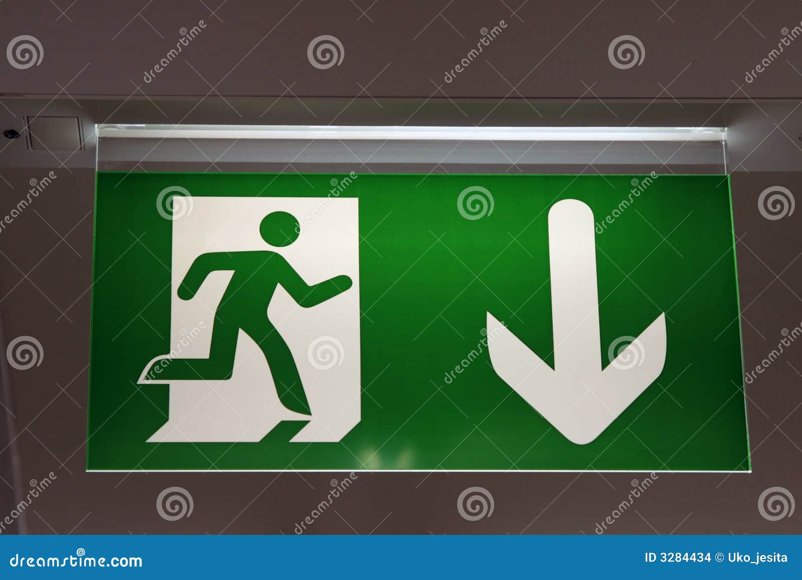 Emergency Exit stock photo. Image of light, details, sign - 3284434