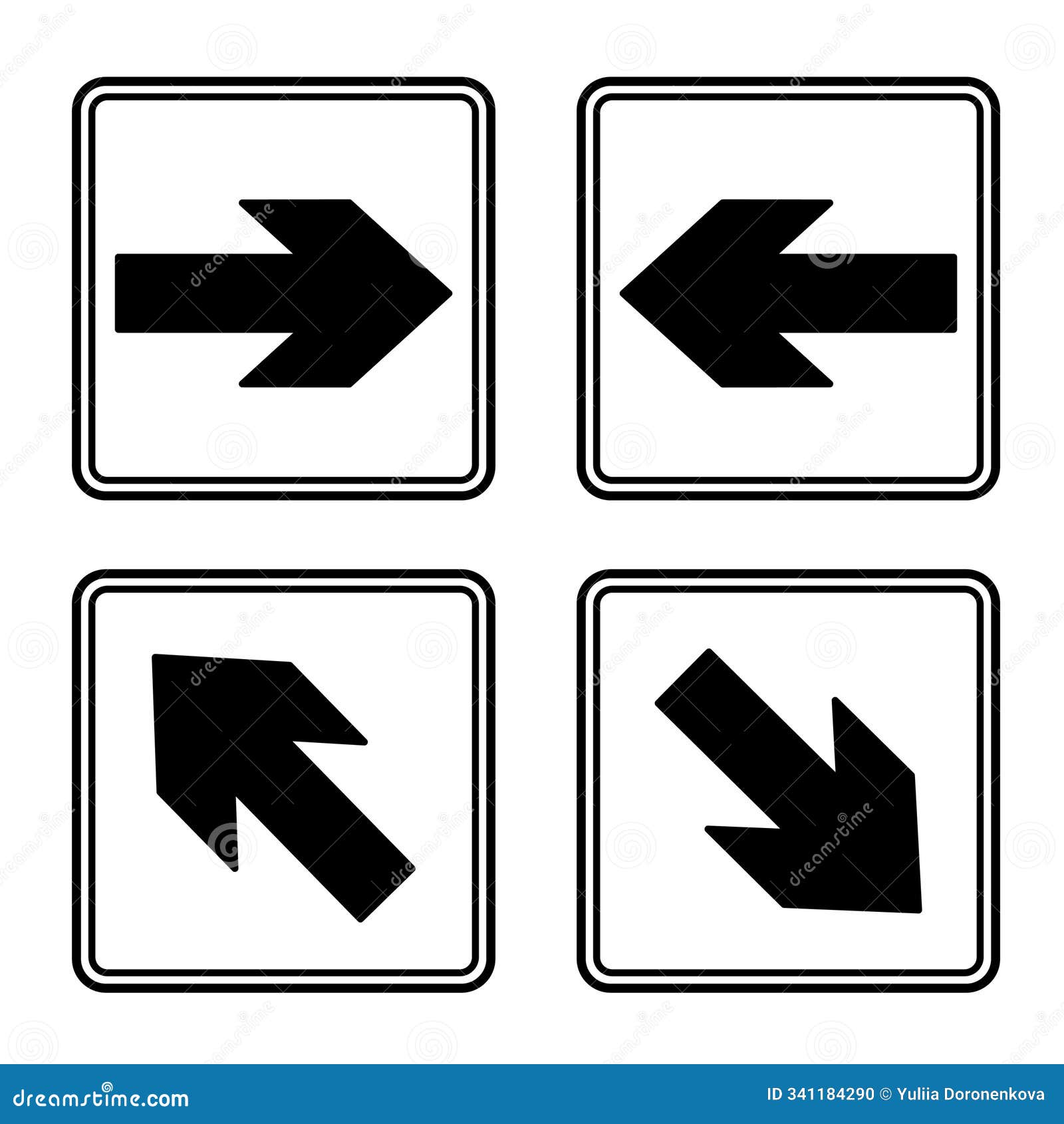 Emergency Exit Arrows. stock illustration. Illustration of building ...