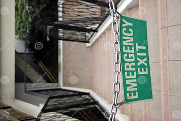 Emergency exit - Chained stock image. Image of sardonicism - 1457173