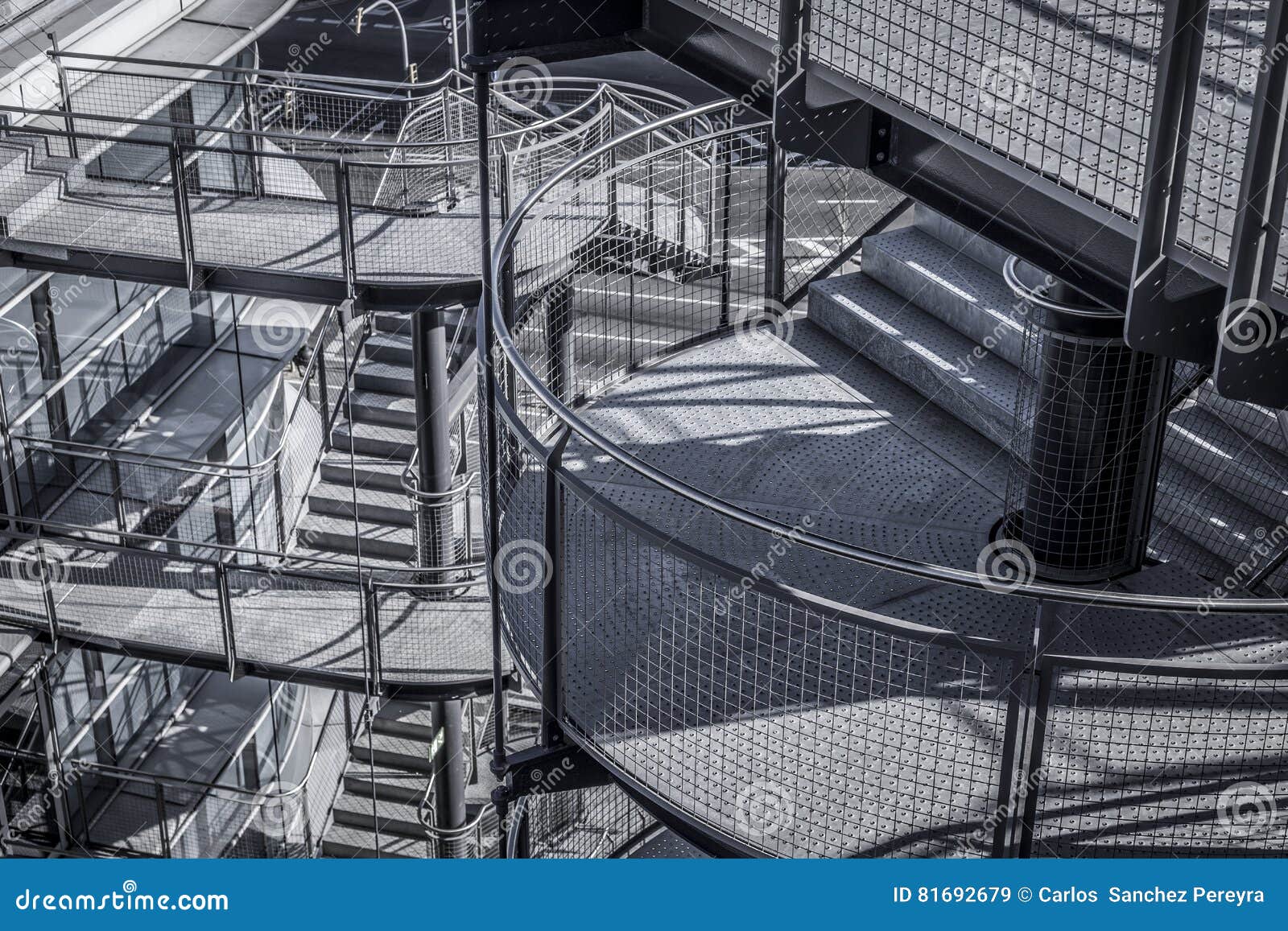 Emergency Exit in a Contemporary Office Building Editorial Stock Image ...