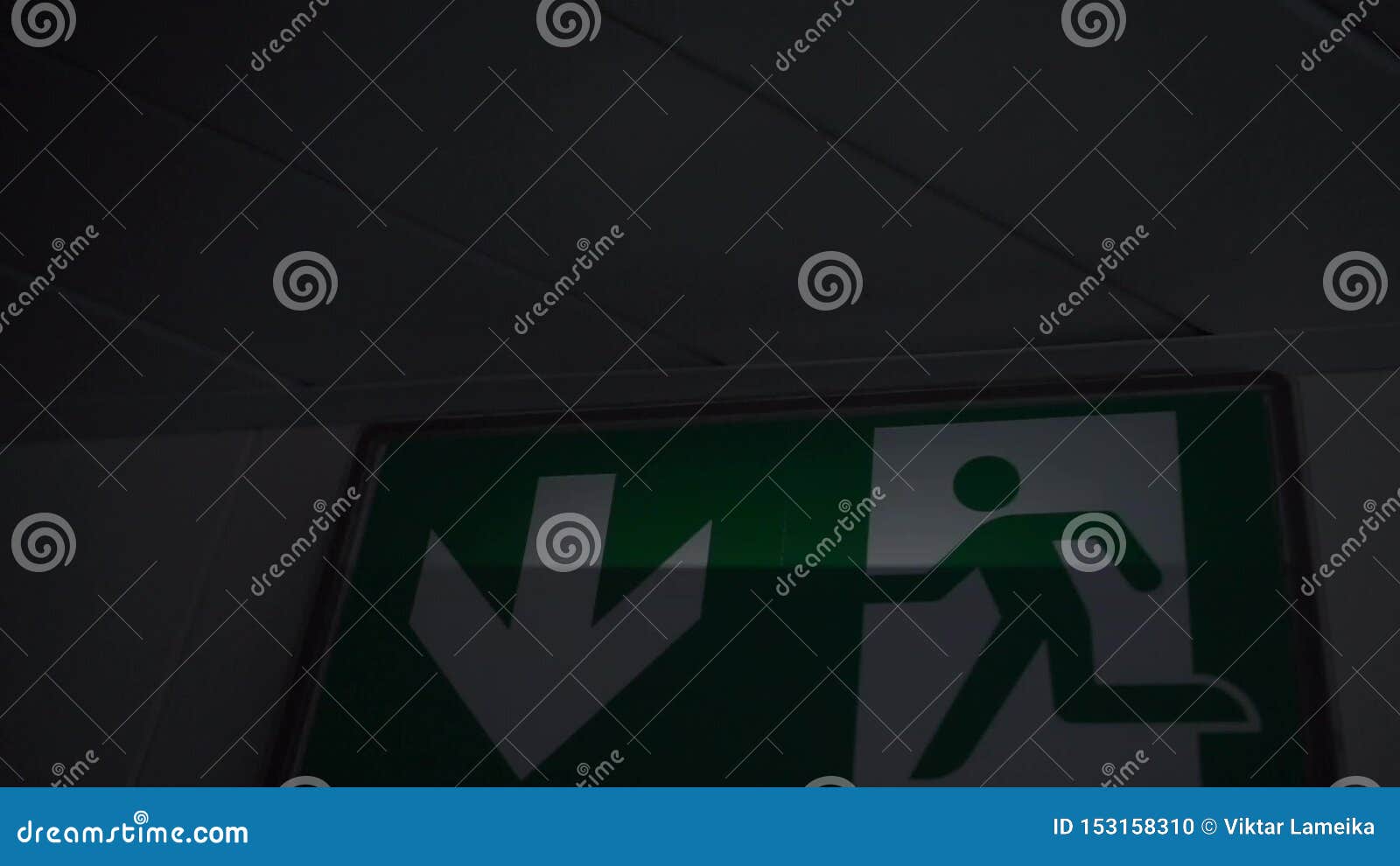 Emergency exit designation stock footage. Video of escape - 153158310