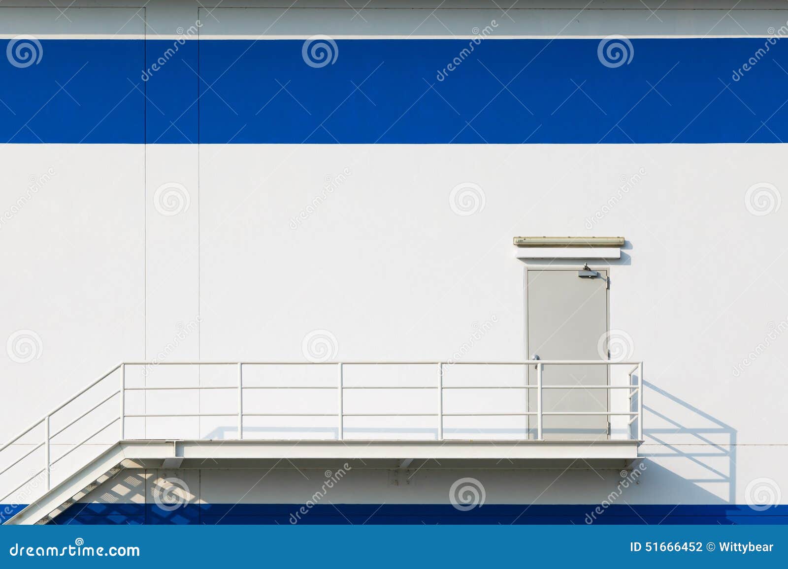 Emergency Exit Door for Big Factory Stock Photo - Image of escape ...