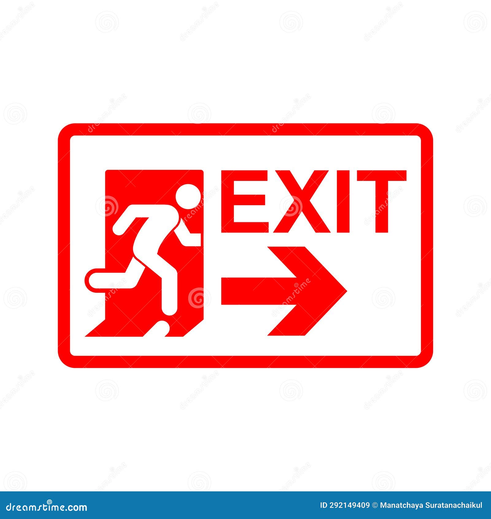 Emergency Exit Door Icon Isolated on Background Stock Vector ...