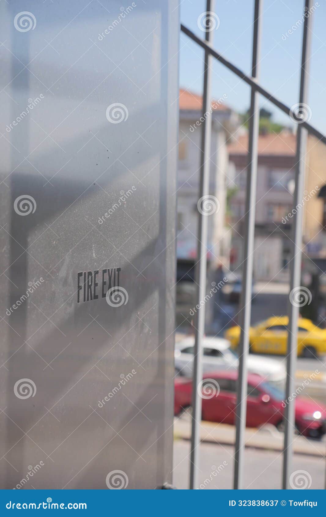 Emergency Exit Door Inside of a Building Stock Image - Image of push ...