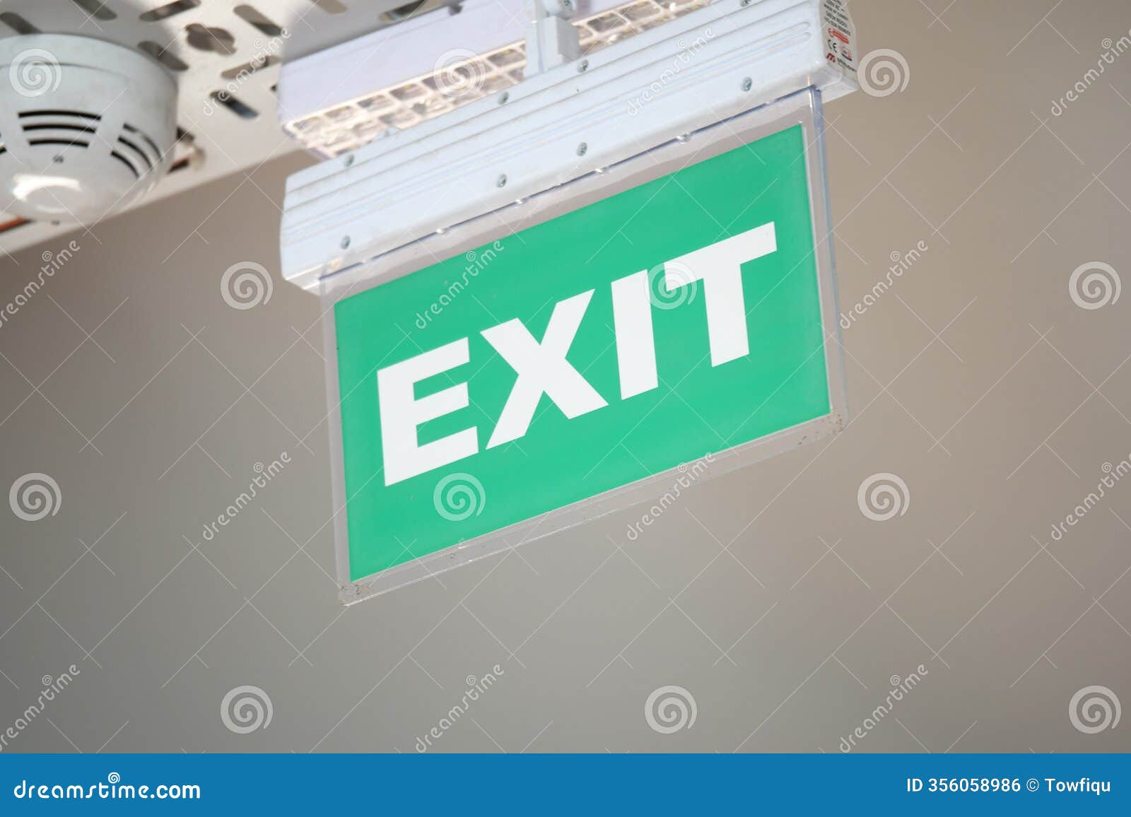 Emergency Exit Door Inside of a Building Stock Photo - Image of ...