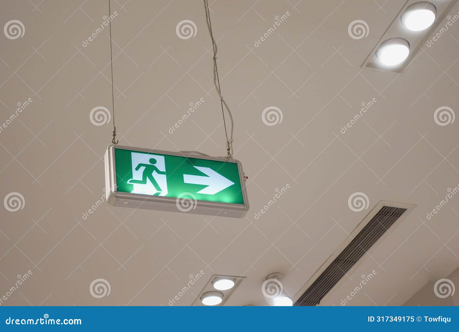 Emergency Exit Door Inside of a Building Stock Image - Image of sign ...