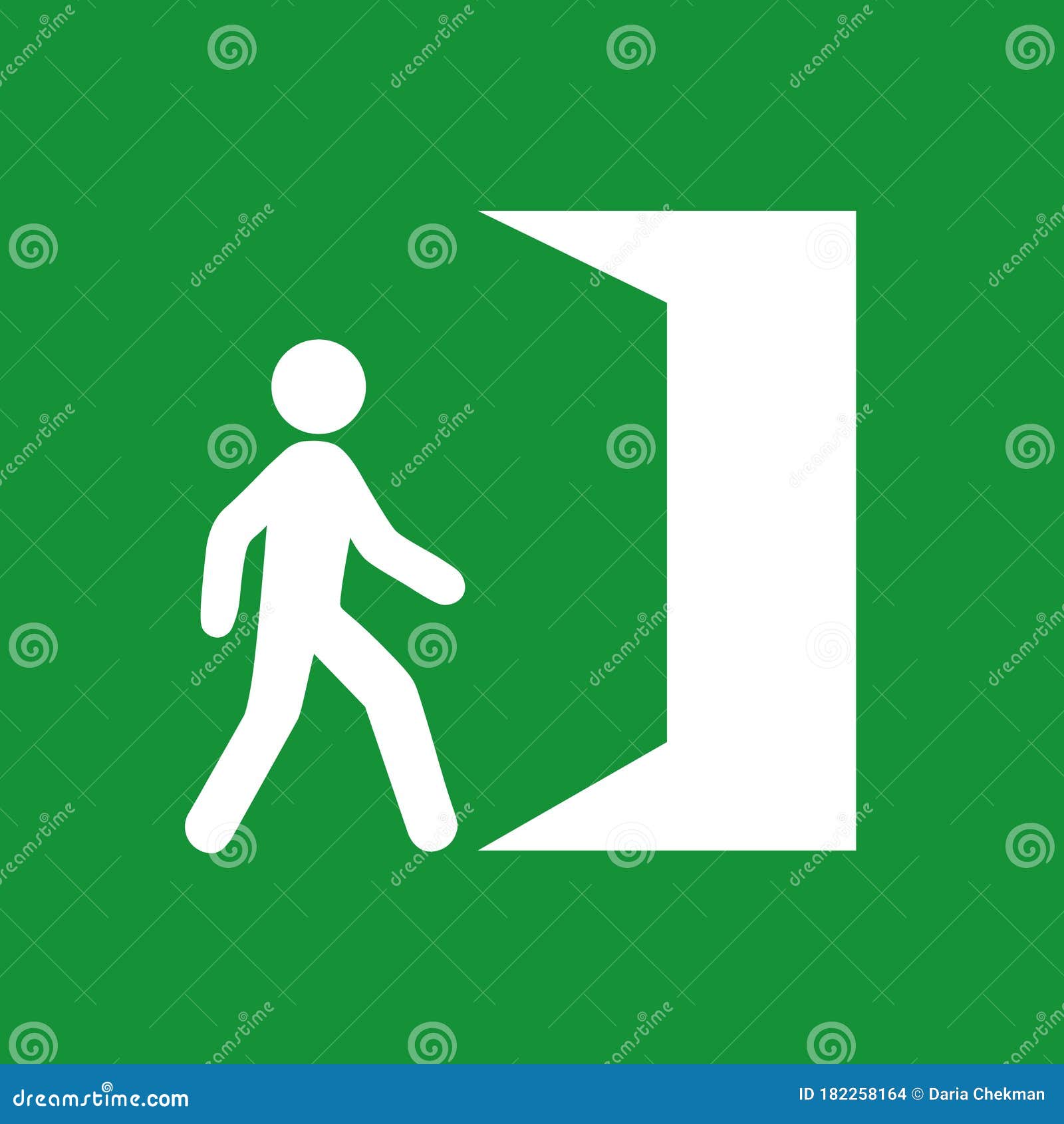 Emergency Exit, Escape Route Sign. Vector Illustration Stock ...
