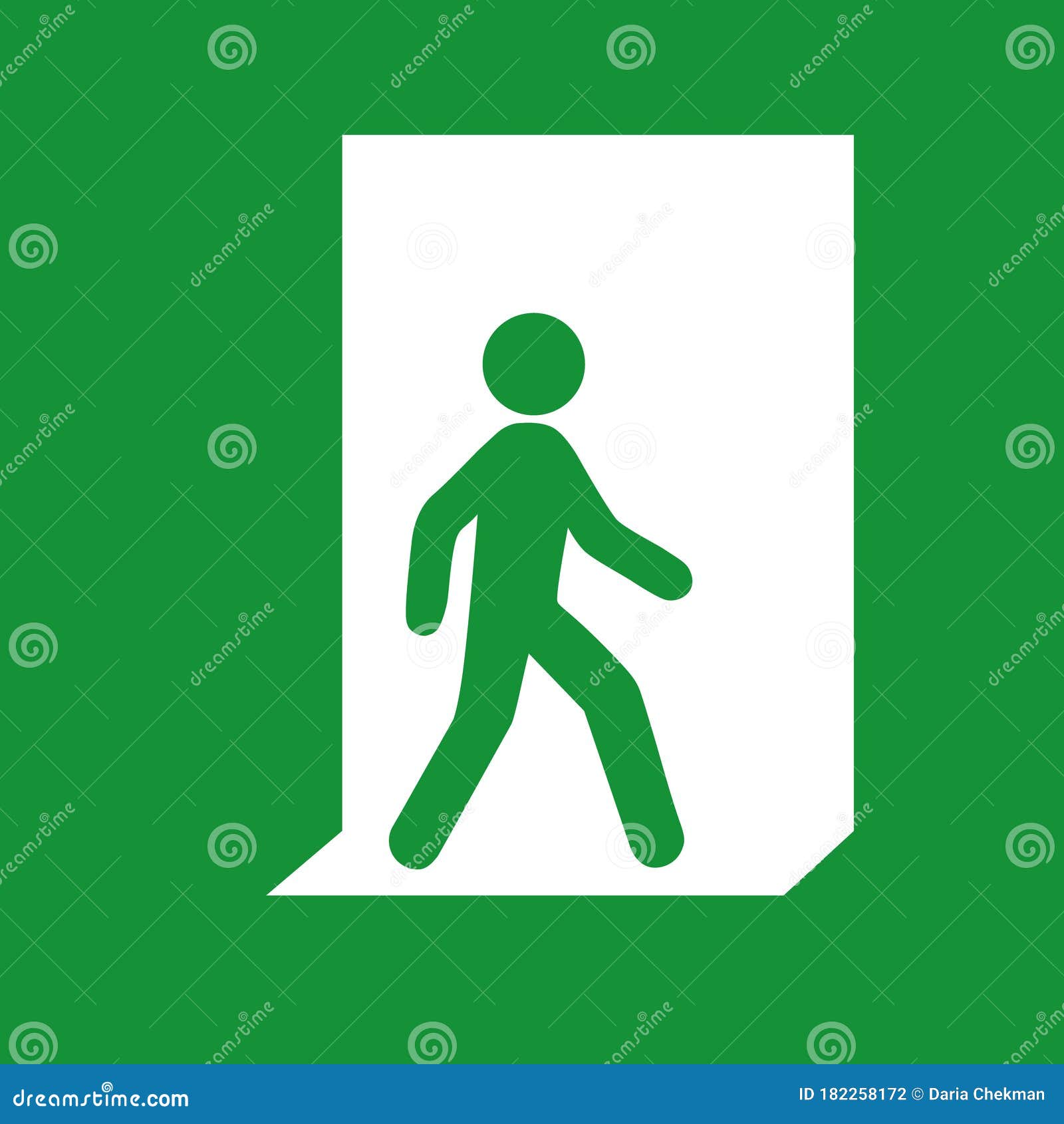 Emergency Exit, Escape Route Sign. Vector Illustration Stock ...
