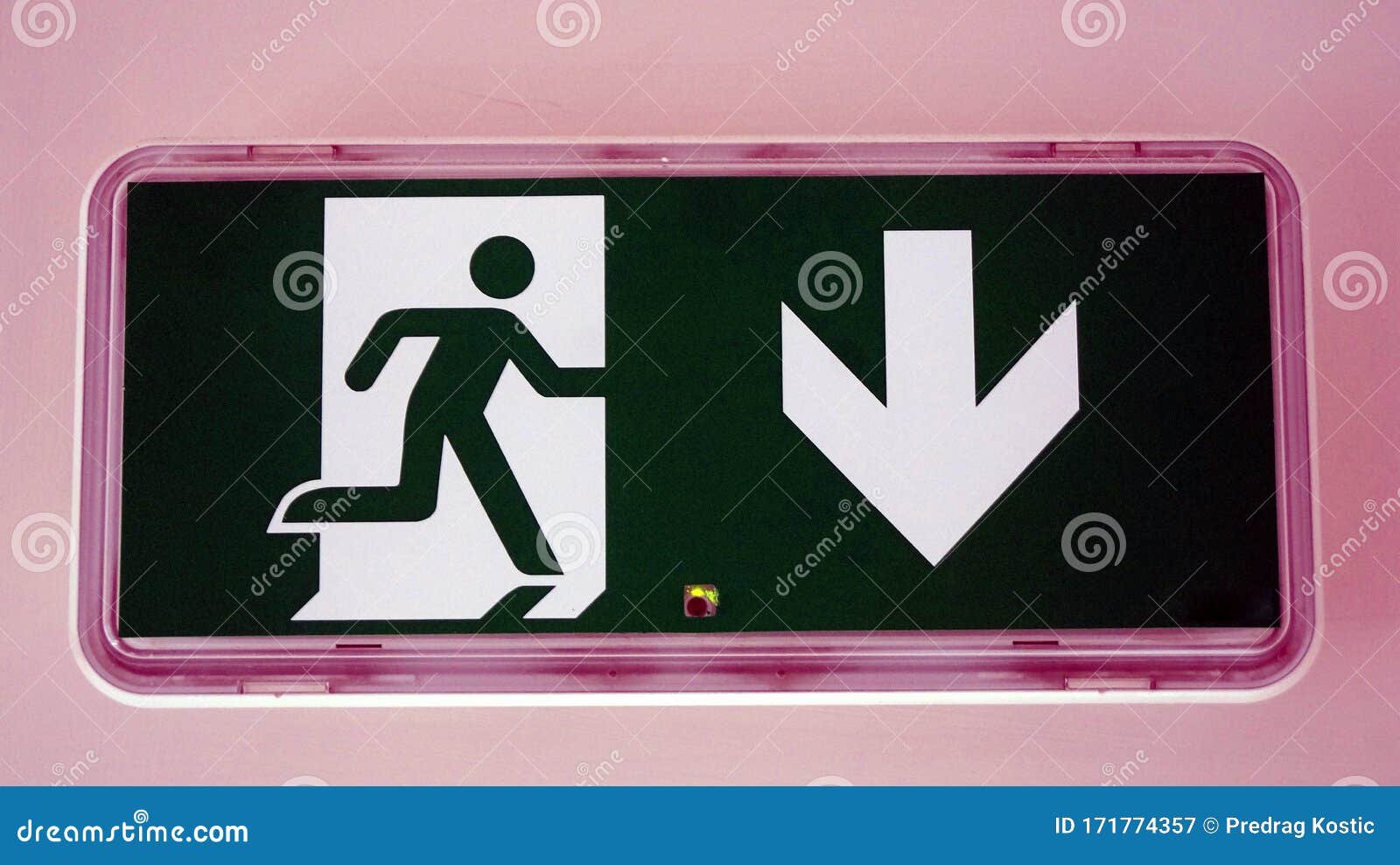 A sign for faster exit stock image. Image of building - 171774357