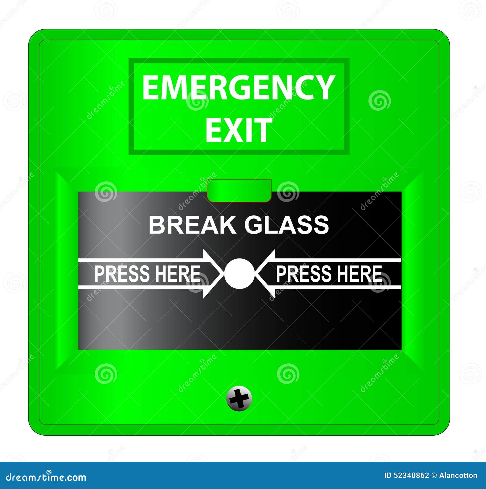 Emergency Exit stock illustration. Illustration of danger - 52340862