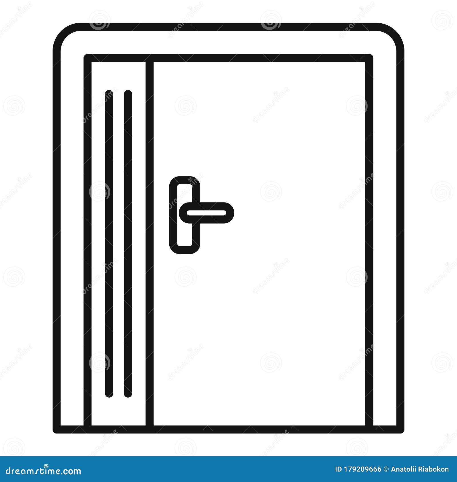 Emergency Exit Icon, Outline Style Stock Vector - Illustration of ...