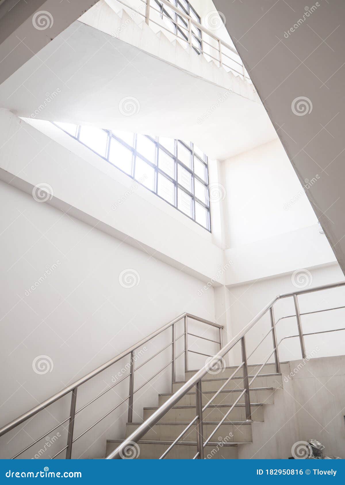 Emergency Exit , Interior Staircase in Modern Modern Building Stock ...