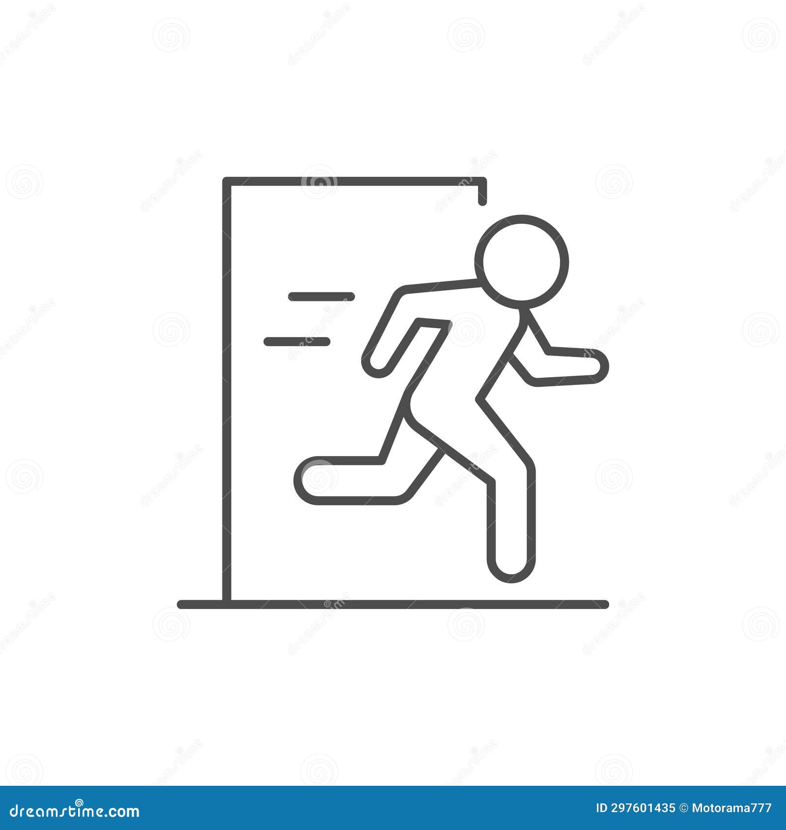 Exit Line Icon Vector Illustration | CartoonDealer.com #105461016