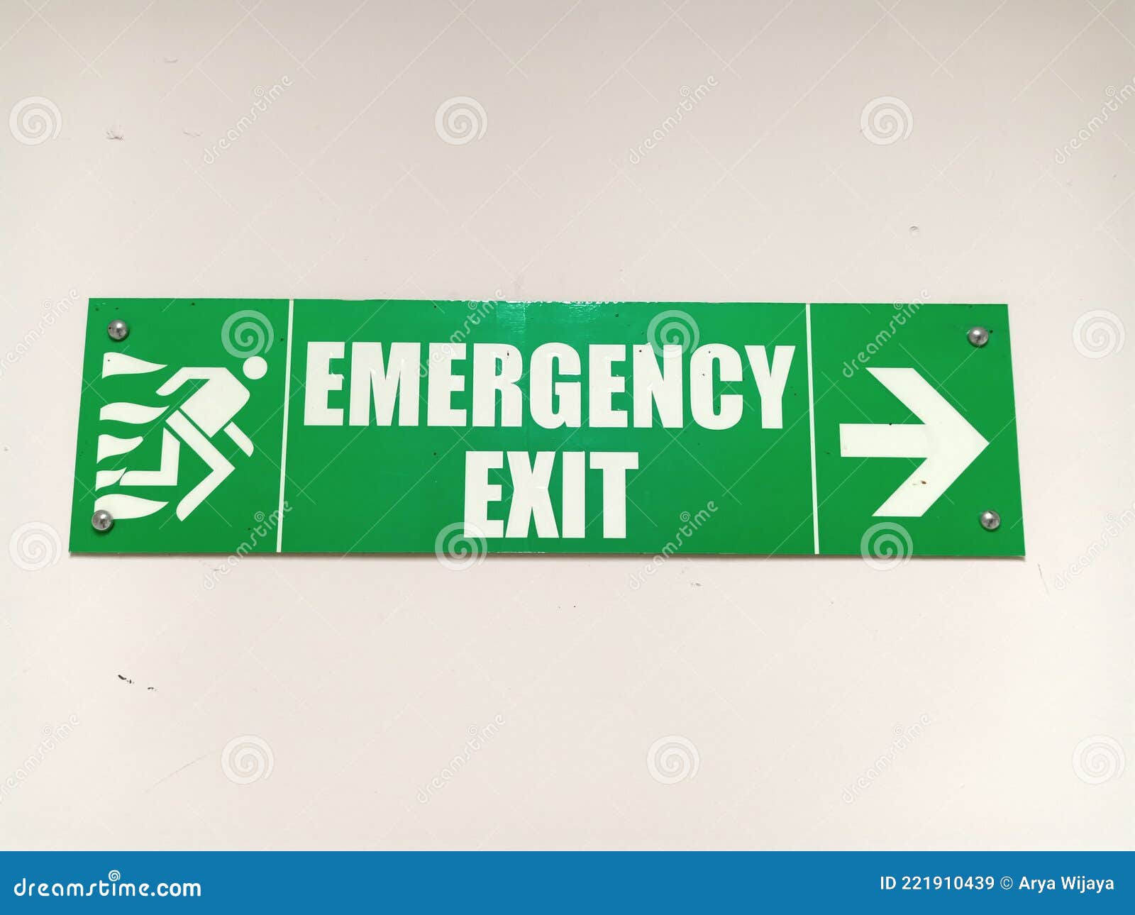 Emergency Exit Mark stock image. Image of mark, evacuation - 221910439
