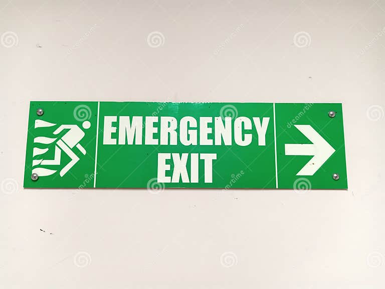 Emergency Exit Mark stock image. Image of mark, evacuation - 221910439
