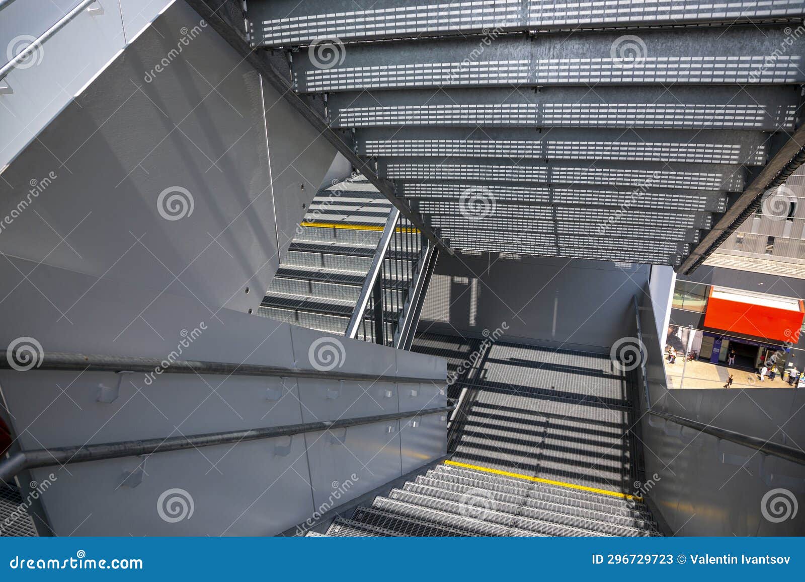 Exit Metal Gate Operated By Electric Motor Stock Photography ...