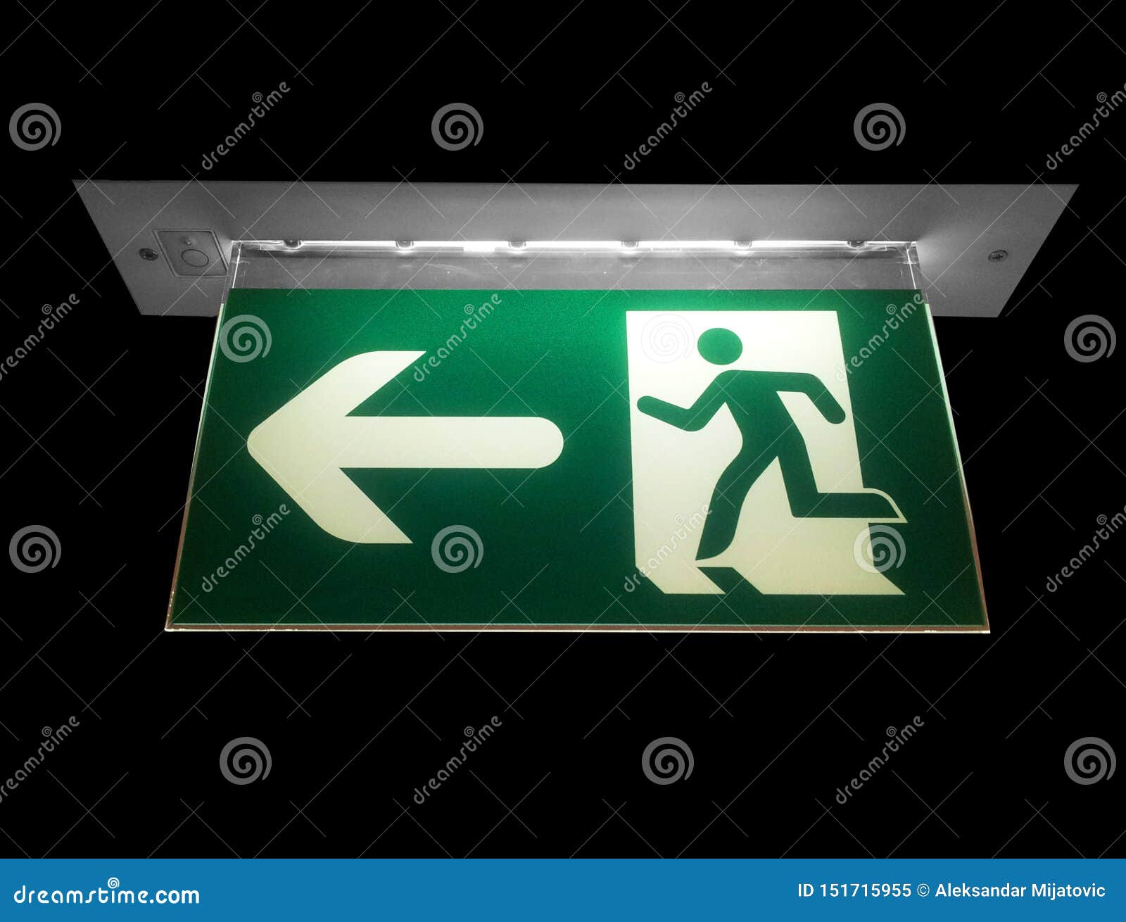 Emergency exit neon sign stock image. Image of corridor - 151715955