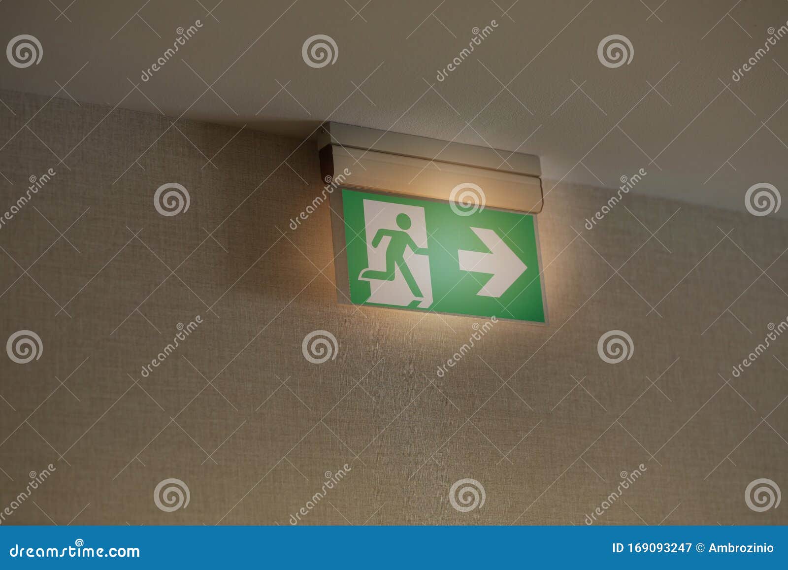 Emergency exit on a office stock image. Image of doorway - 169093247