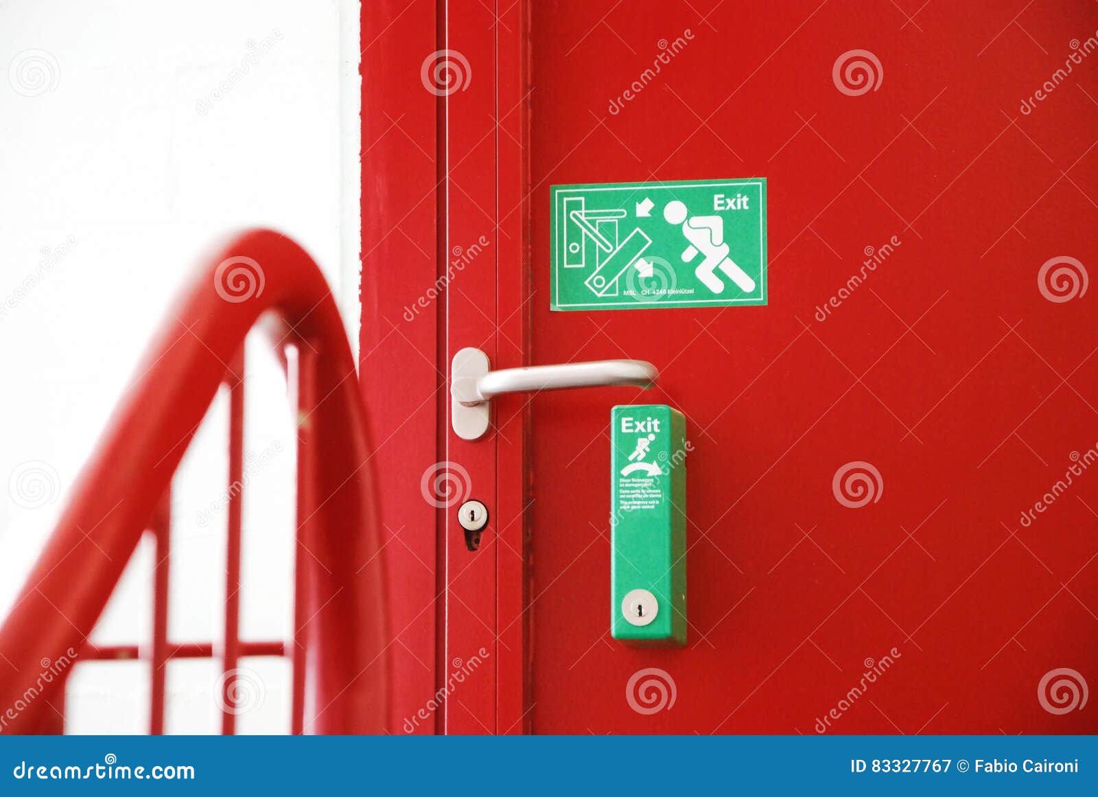 Emergency Exit stock image. Image of plaque, gate, emergency - 83327767