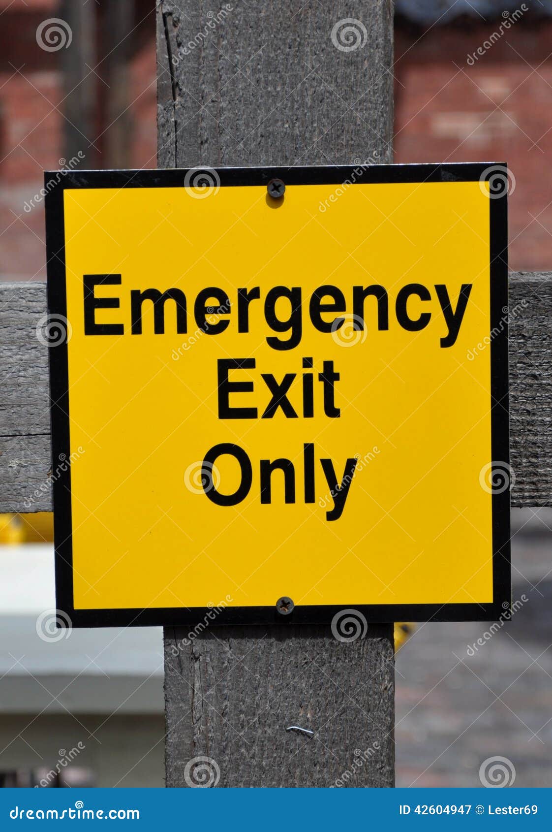 Emergency exit only sign stock image. Image of bars, authorized - 42604947