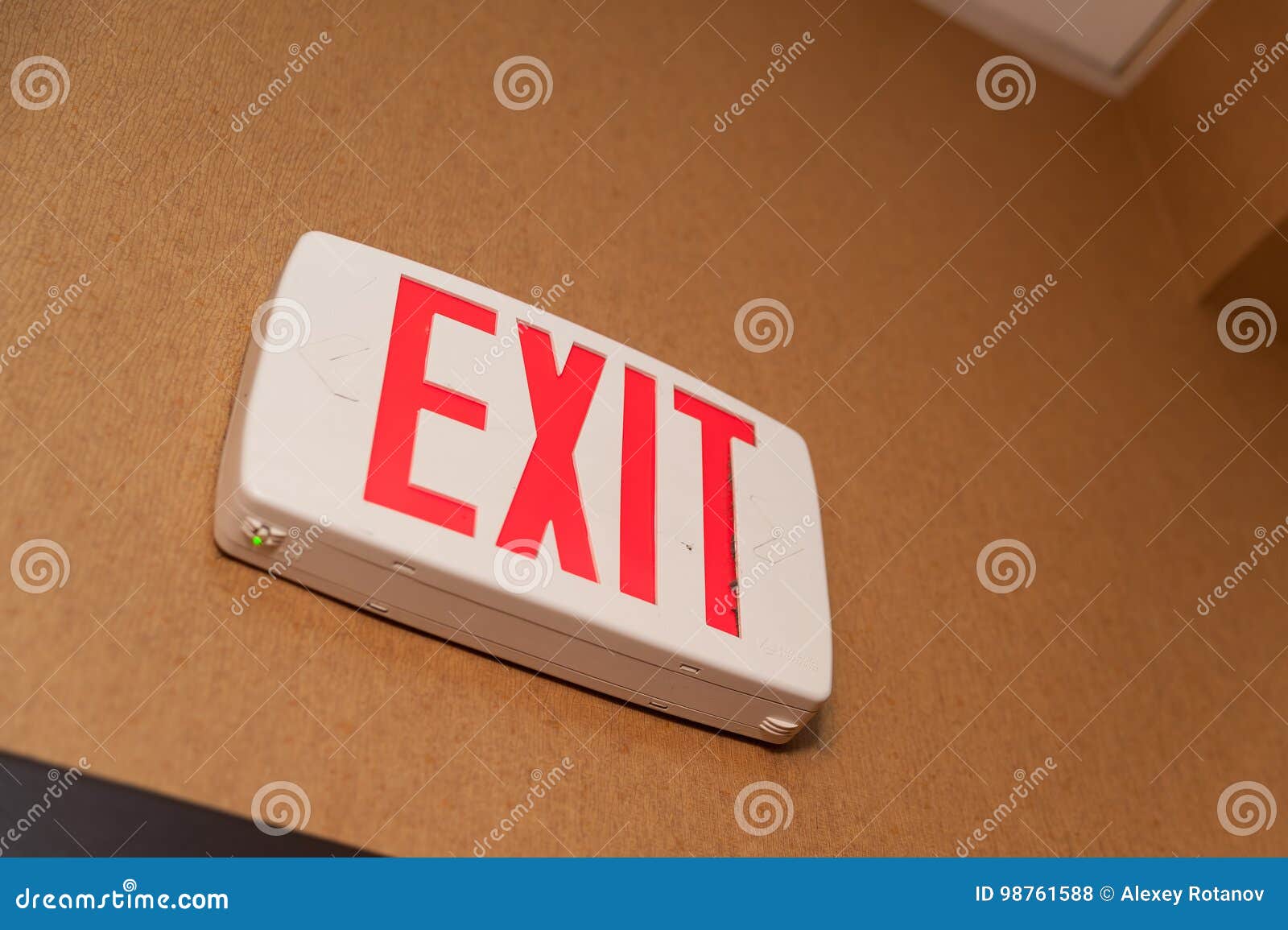 Emergency exit sign stock photo. Image of fire, alarm - 98761588