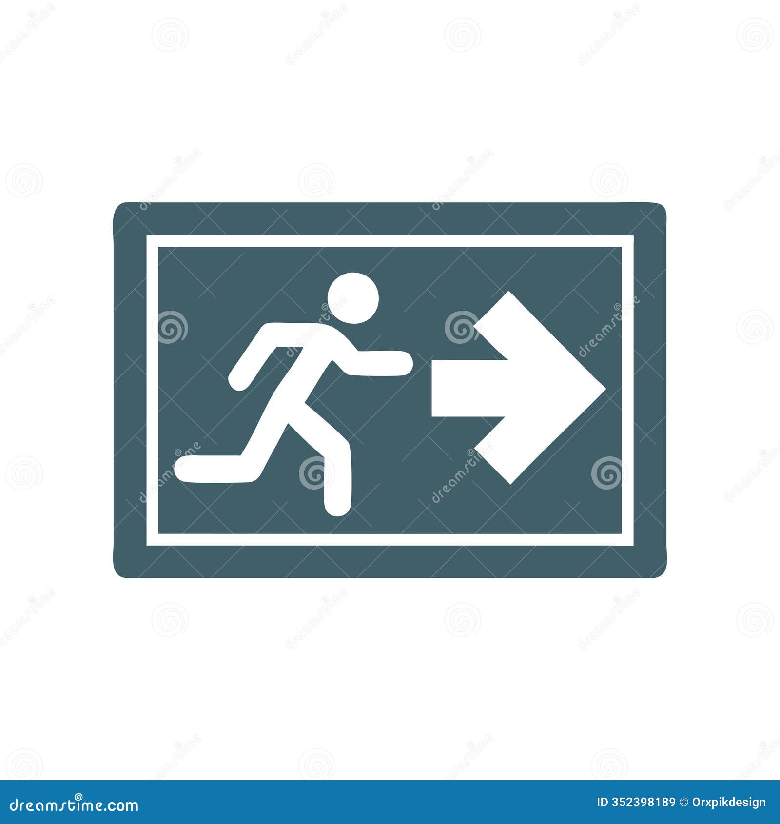 Emergency Exit Sign Design for Safety Compliance Stock Illustration ...