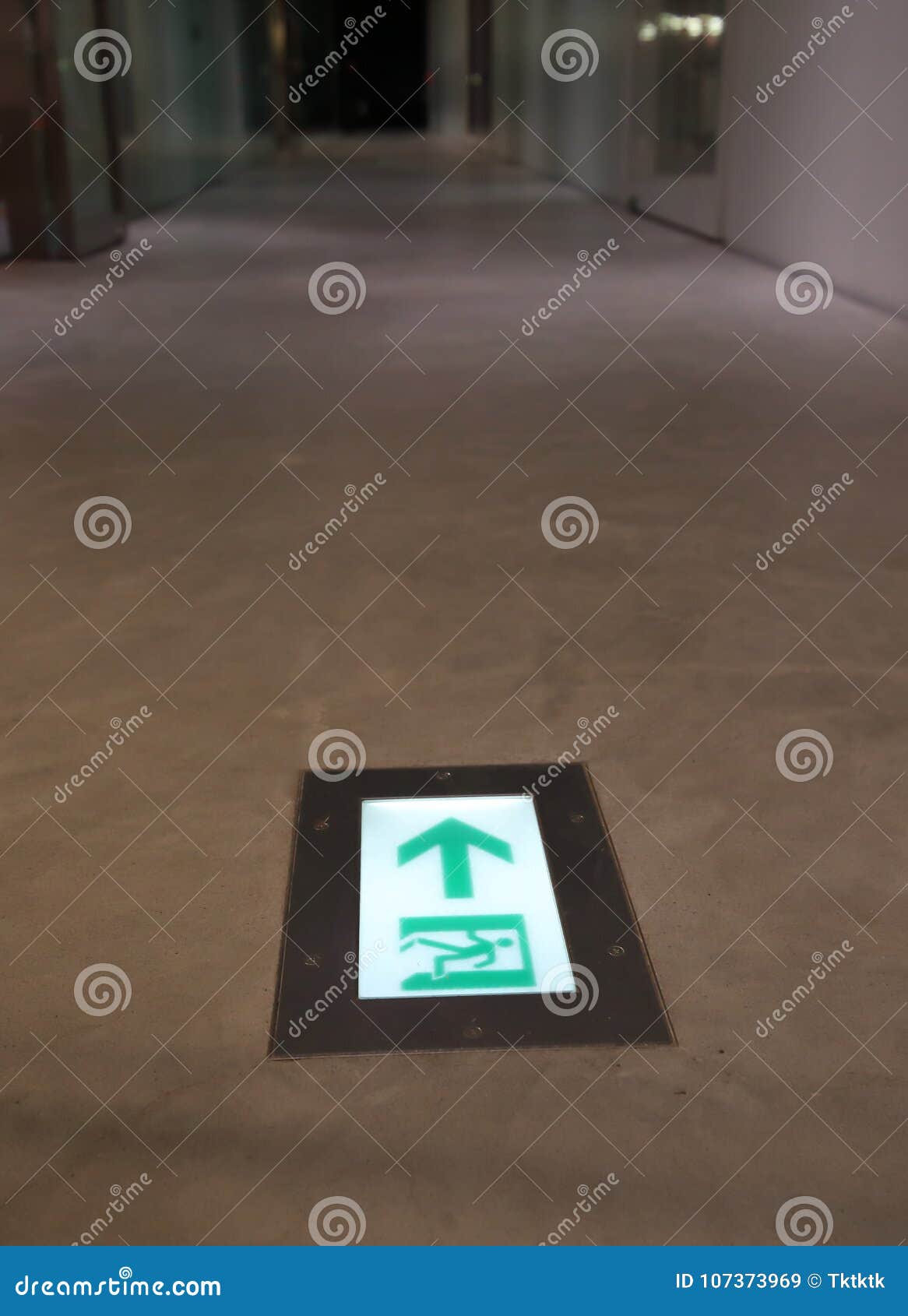 Emergency exit sign stock image. Image of evacuation - 107373969
