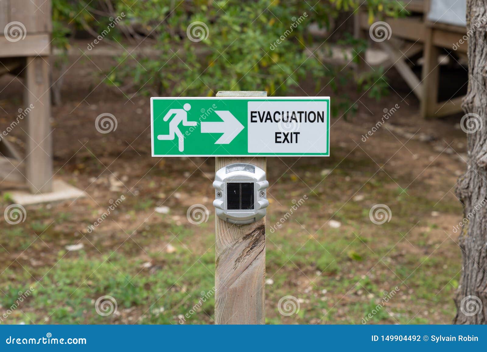 Emergency Exit Sign Green Man Running Out Fire Exit Stock Photo - Image ...