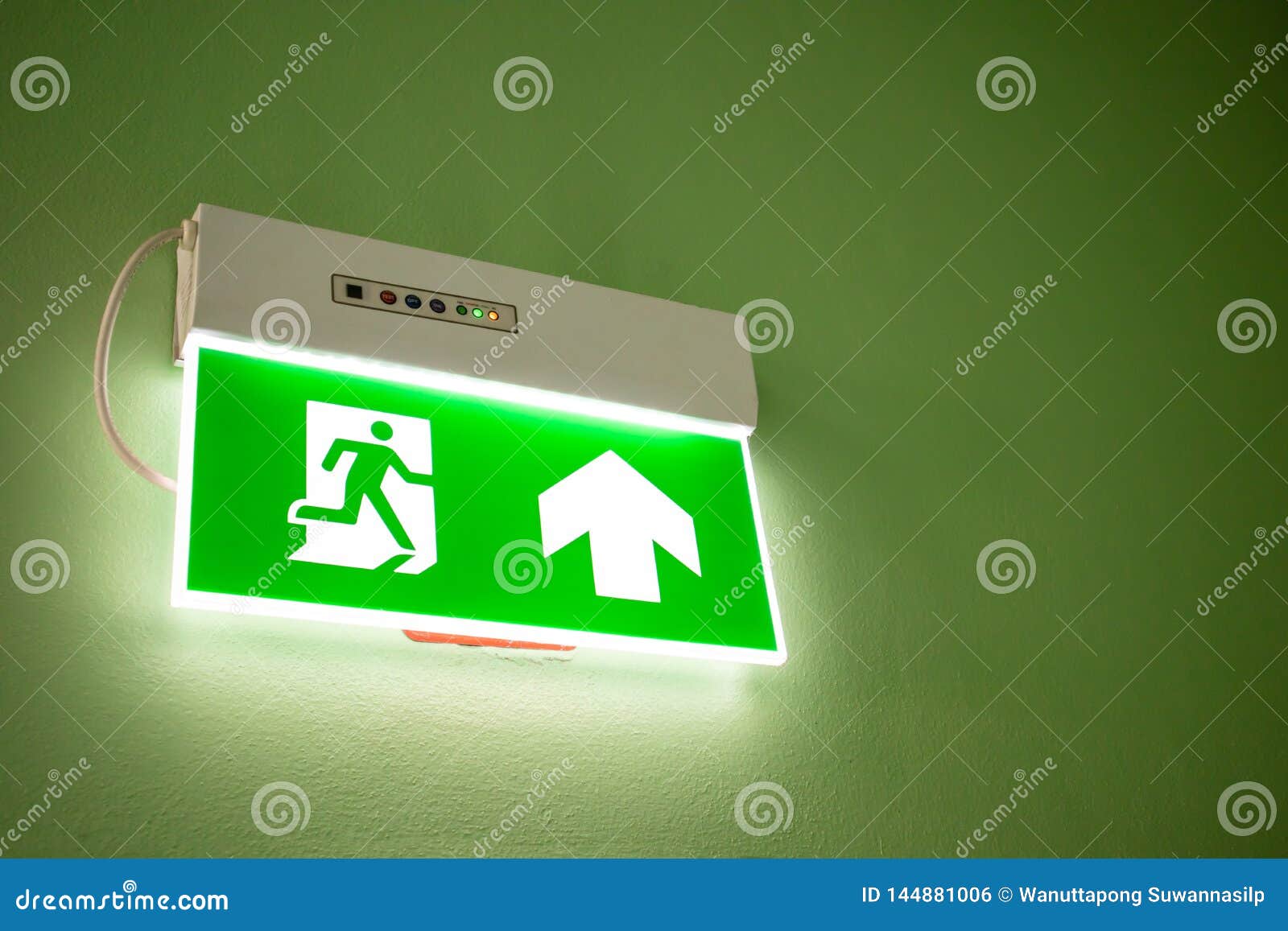 Emergency Exit Sign at the Hospital Stock Photo - Image of direction ...